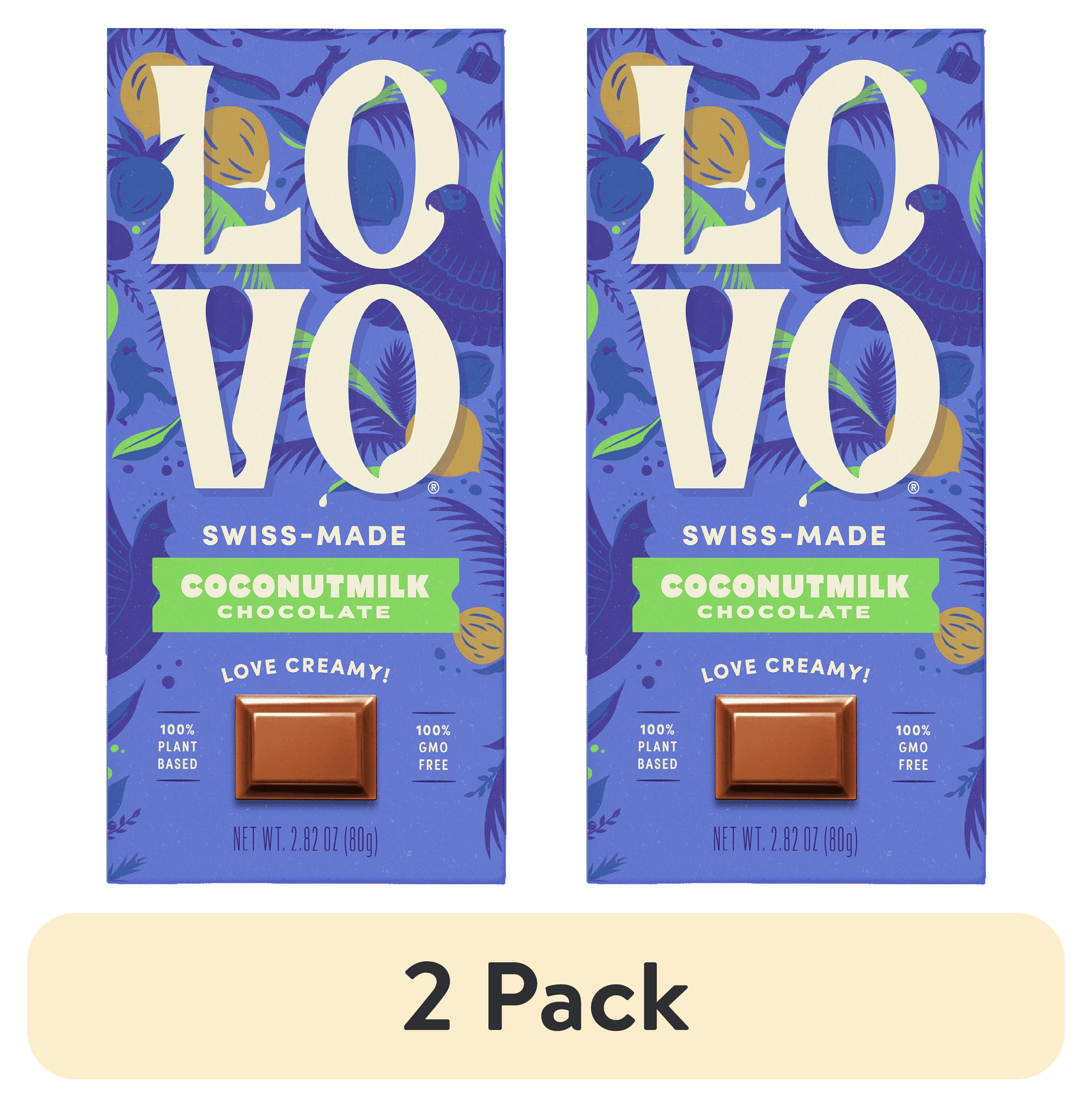 (2 pack) LOVO Coconut Milk Chocolate, 2.82oz Bar - Walmart.com