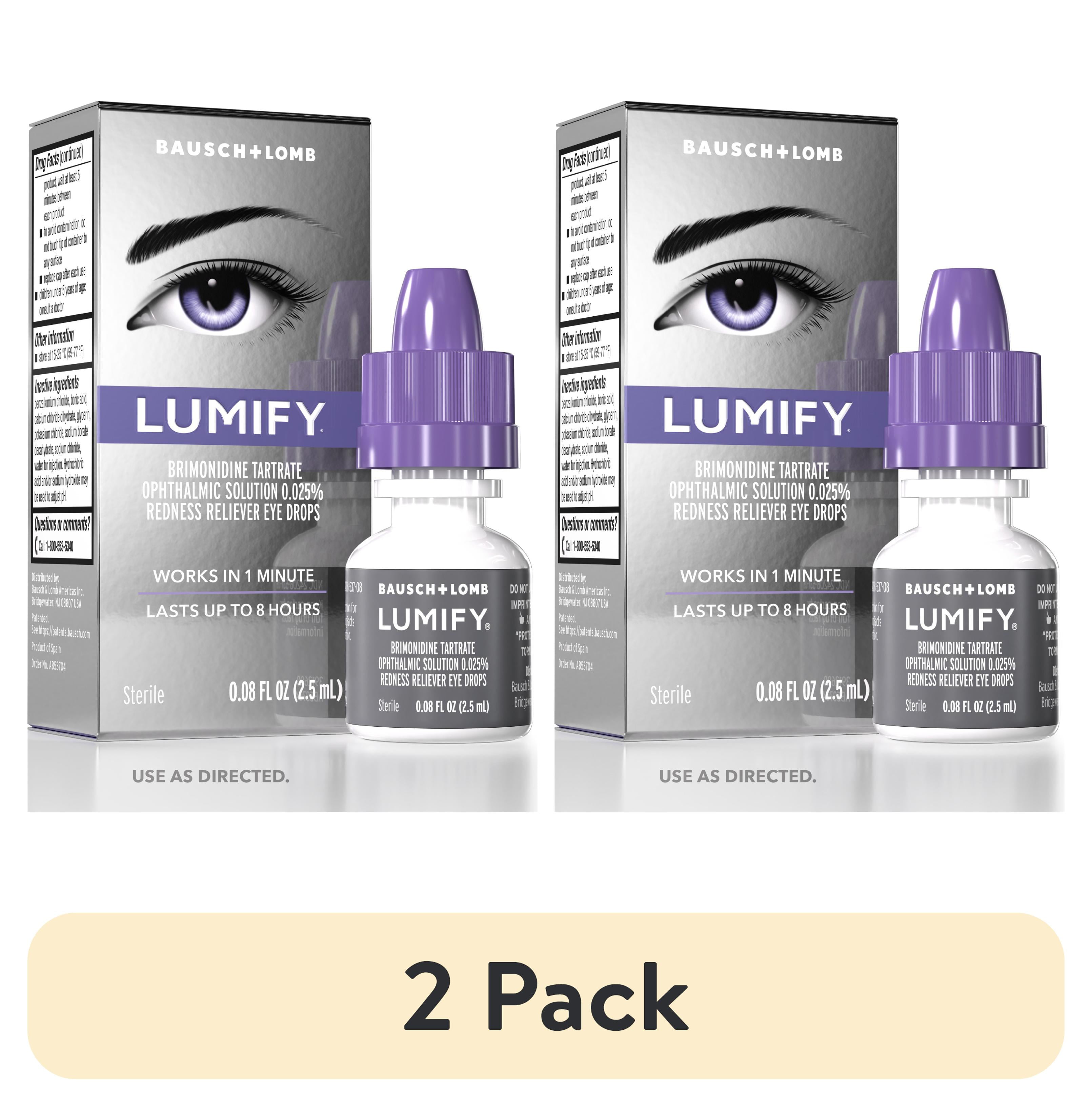 (2 pack) LUMIFY Eye Drops for Redness Relief and Whiter and Brighter ...