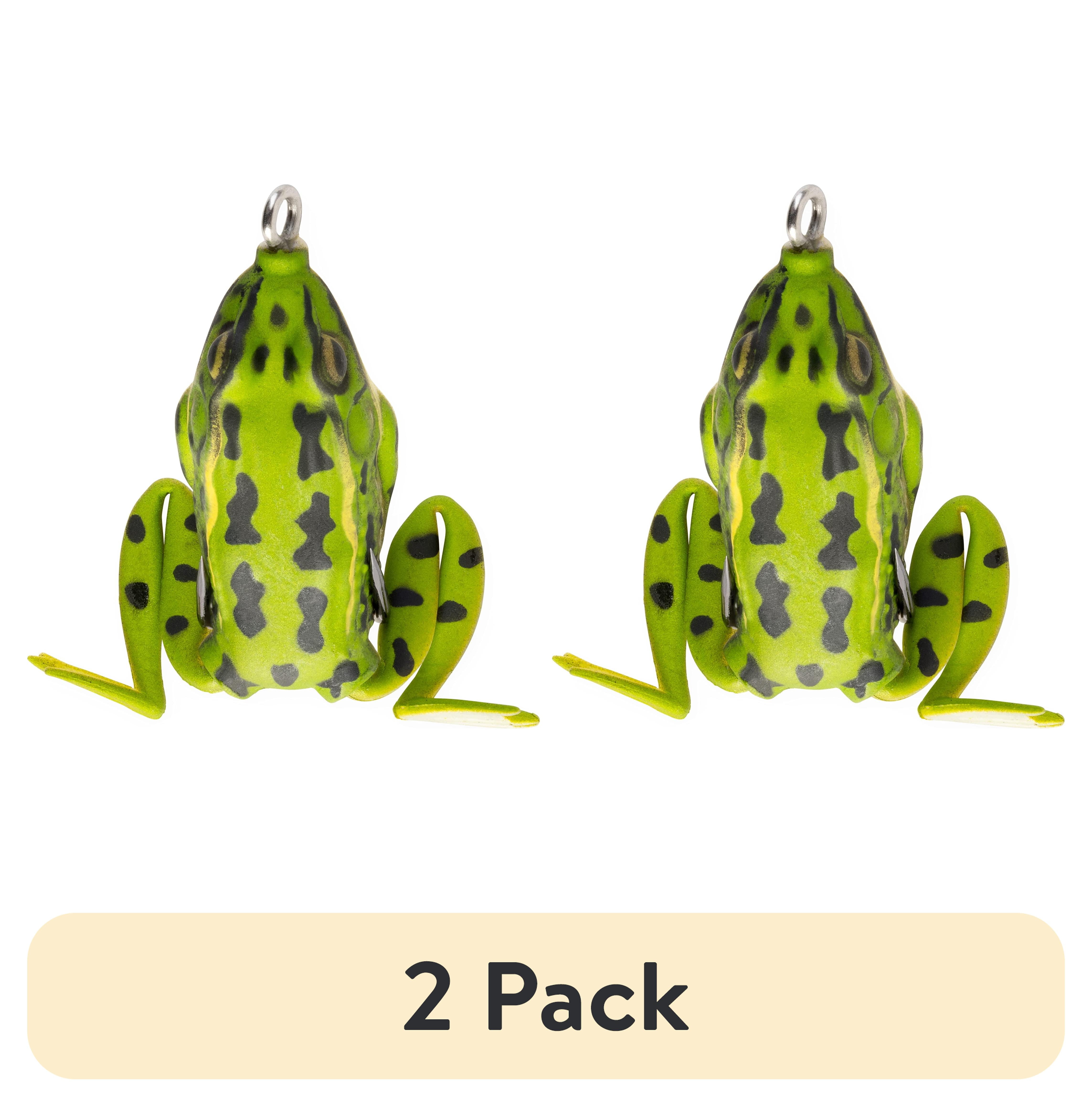 (2 pack) LUNKERHUNT Frog Lure for Bass Fishing | Pocket Frog Lure 1.75 ...