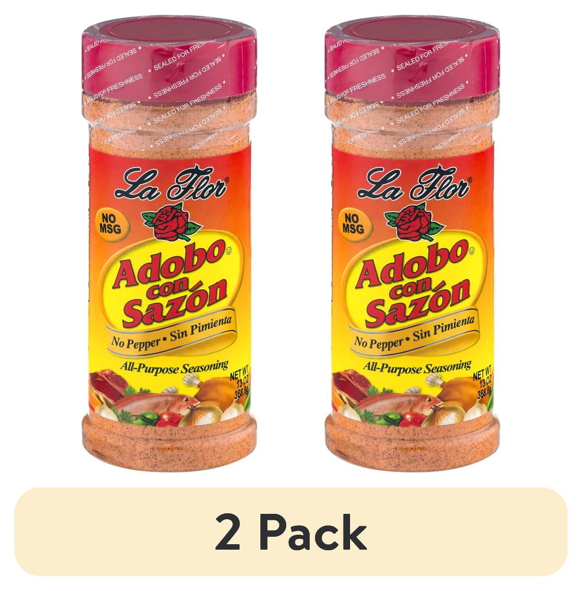 (2 pack) La Flor Adobo with Sazon Seasoning, 8 oz - Walmart.com