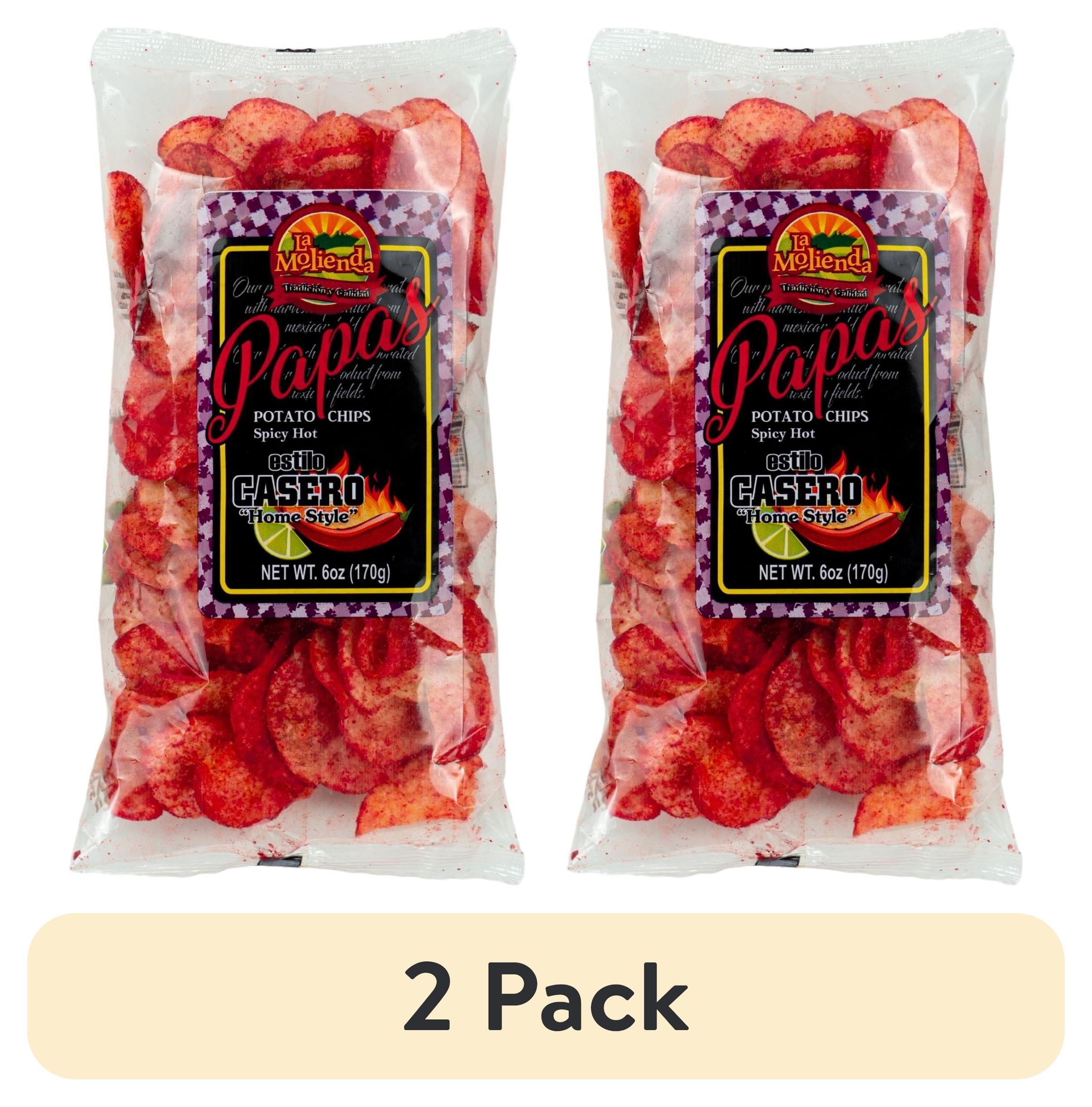 (2 pack) La Molienda Spicy Hot Potato Chips, Mexican Snack, 170g, 6 oz ...