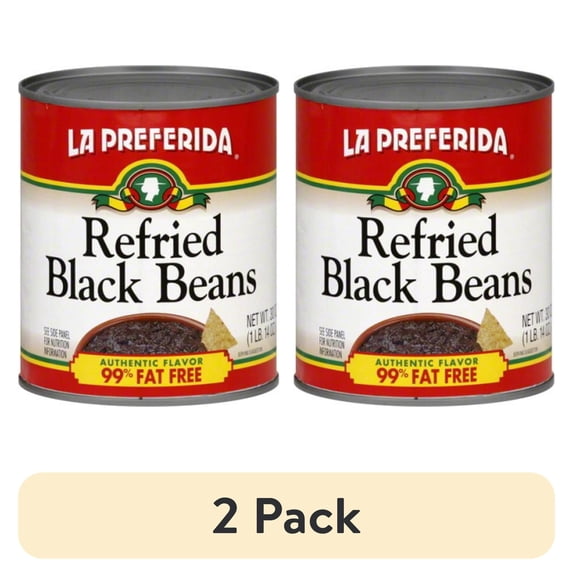 (2 pack) La Preferida Refried Black Beans, 30 Oz - Walmart.com