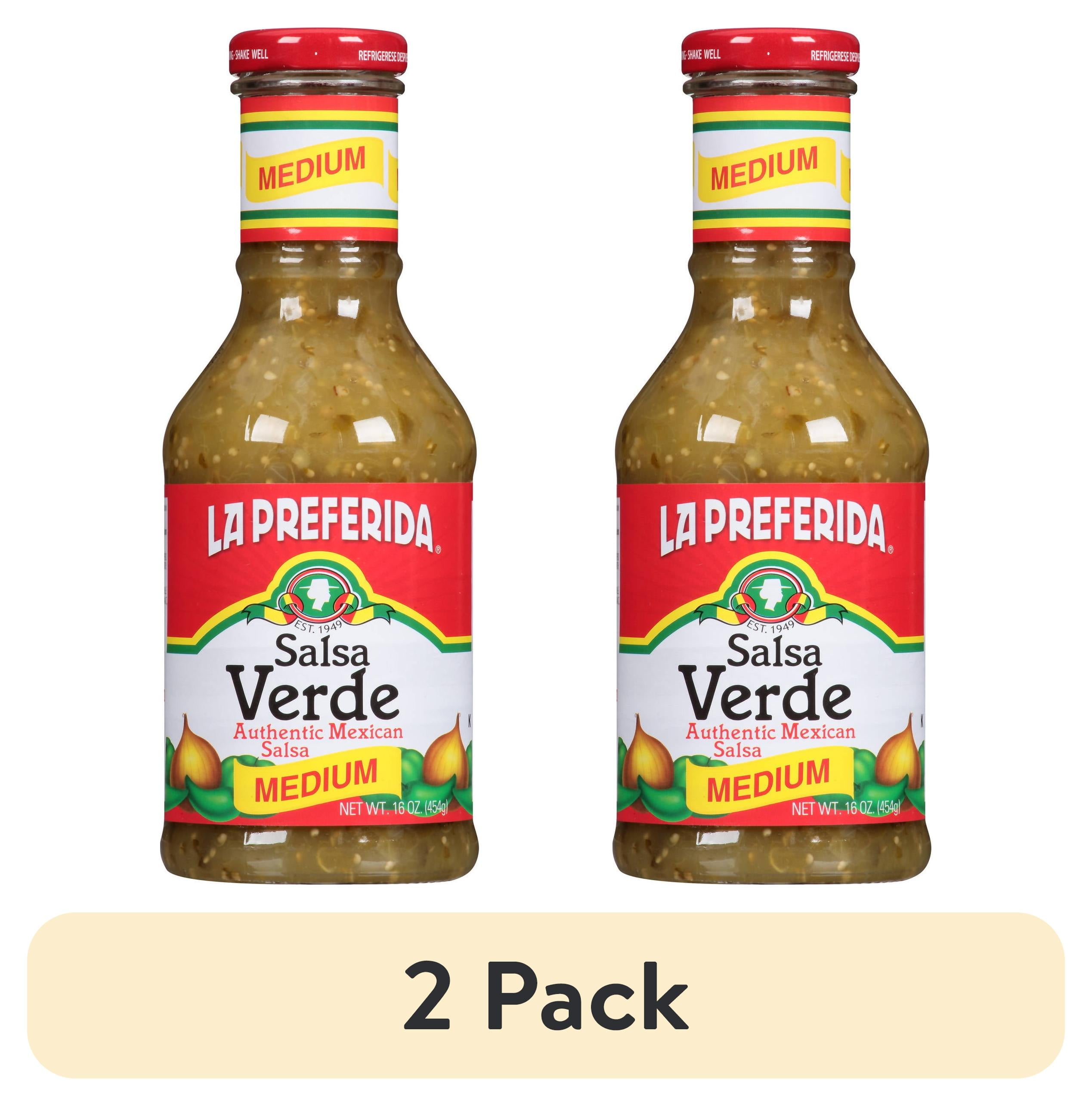 (2 pack) La Preferida Salsa Verde Medium Authentic Mexican Salsa, 16 oz - Walmart.com