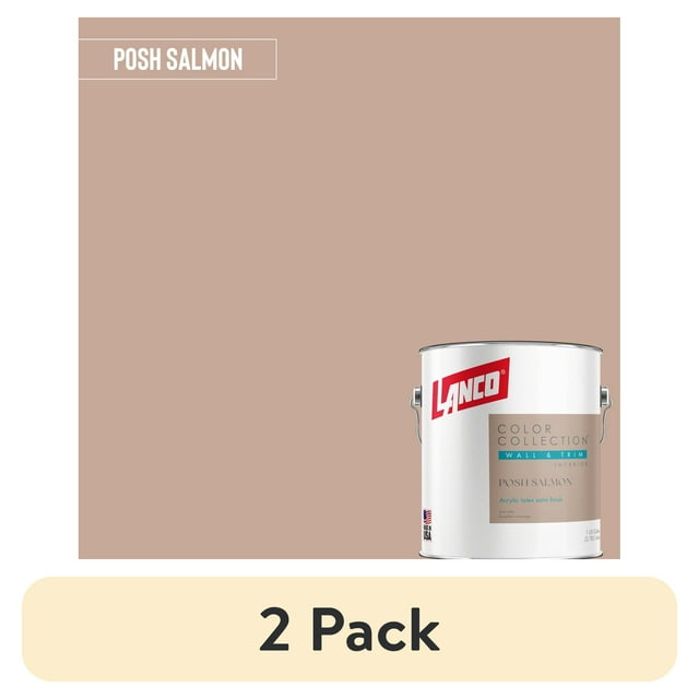 (2 pack) Lanco Color Collection Satin Interior Wall & Trim Paint, Posh ...