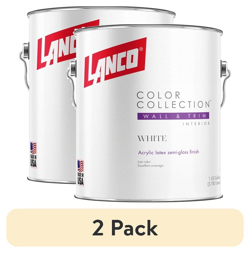 (2 pack) Lanco Color Collection Semi-Gloss Interior Wall & Trim Paint ...