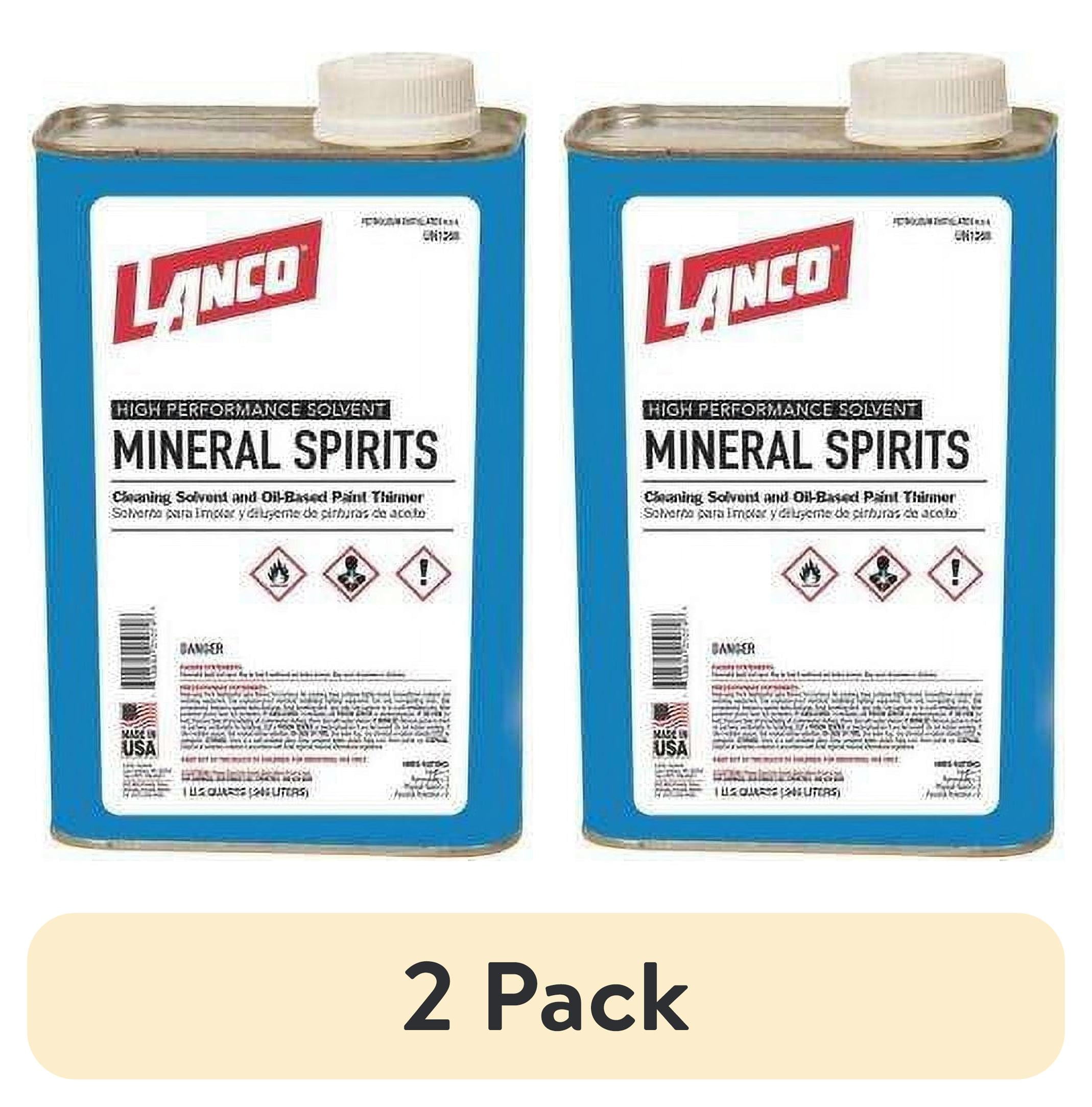 (2 pack) Lanco Mineral Spirits Clear Finish, 1 Quart - Walmart.com