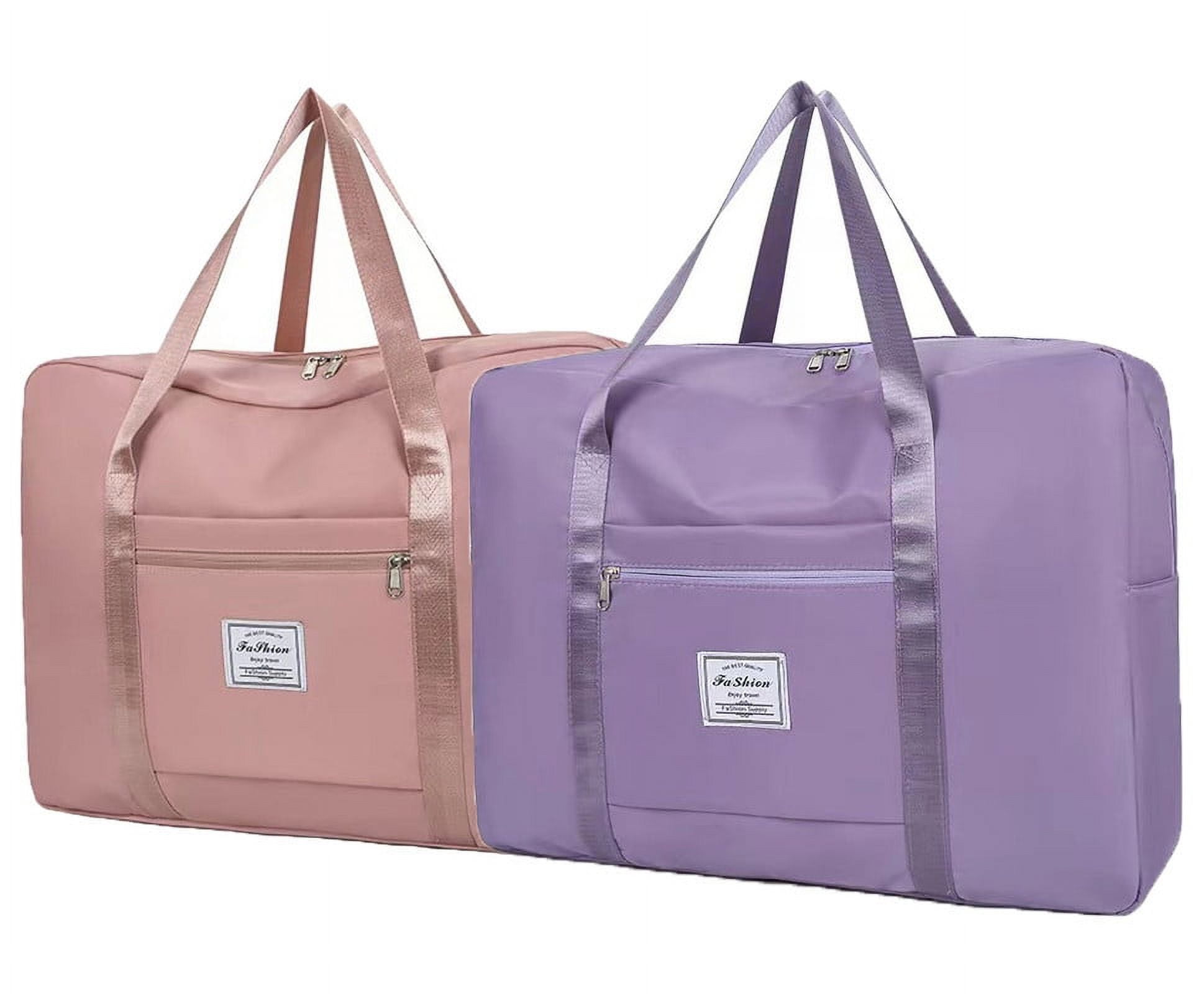 2 pack Large Capacity Travel Duffel Tote Bag，Waterproof Fold-able and ...