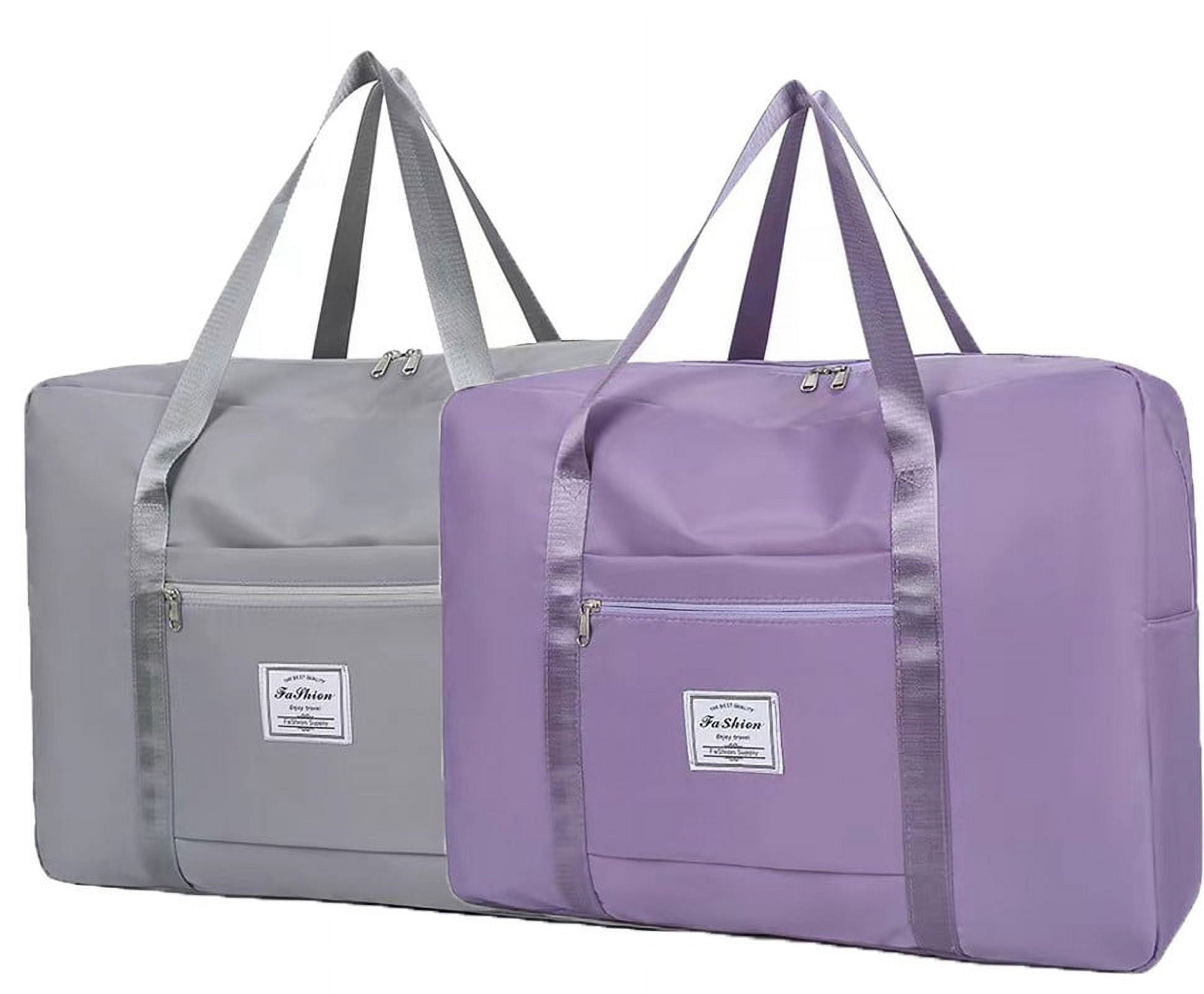 2 pack Large Capacity Travel Duffel Tote Bag，Waterproof Fold-able and ...