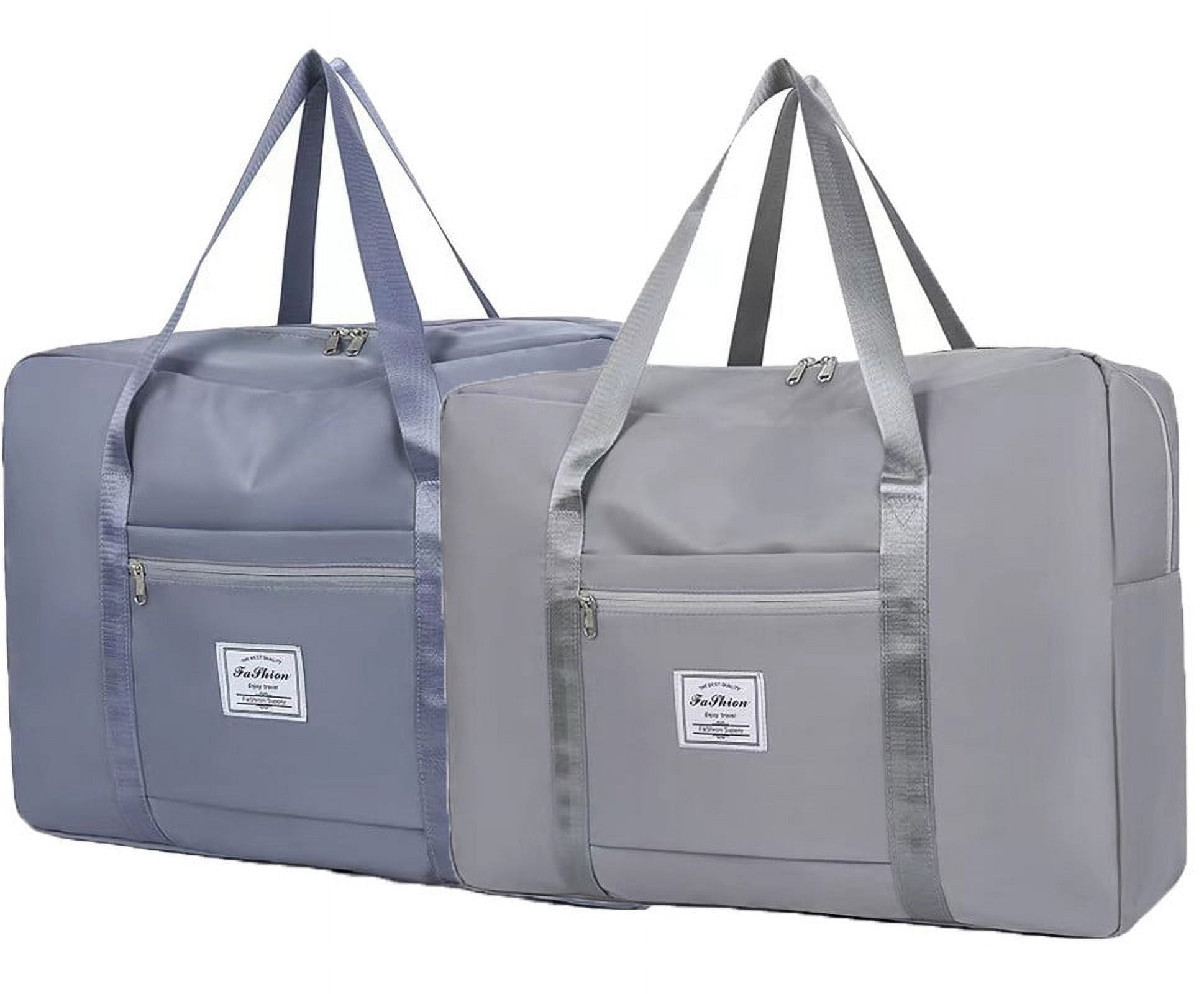 2 pack Large Capacity Travel Duffel Tote Bag，Waterproof Fold-able and ...