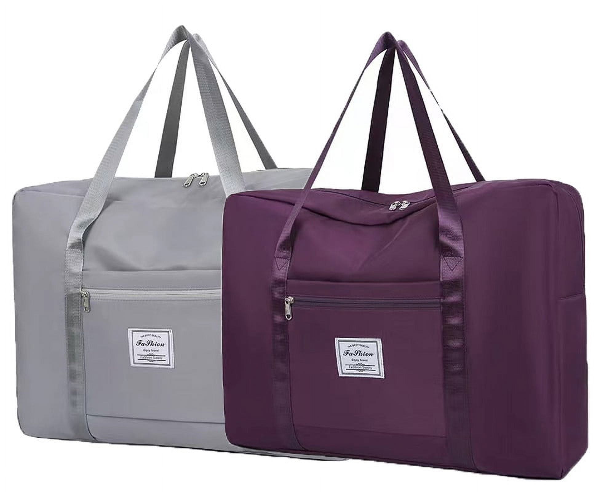 2 pack Large Capacity Travel Duffel Tote Bag，Waterproof Fold-able and ...