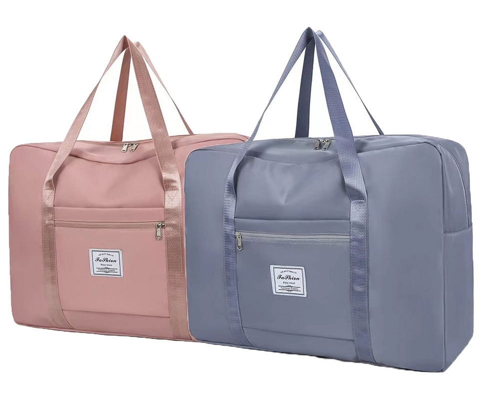 2 pack Large Capacity Travel Duffel Tote Bag，Waterproof Fold-able and ...