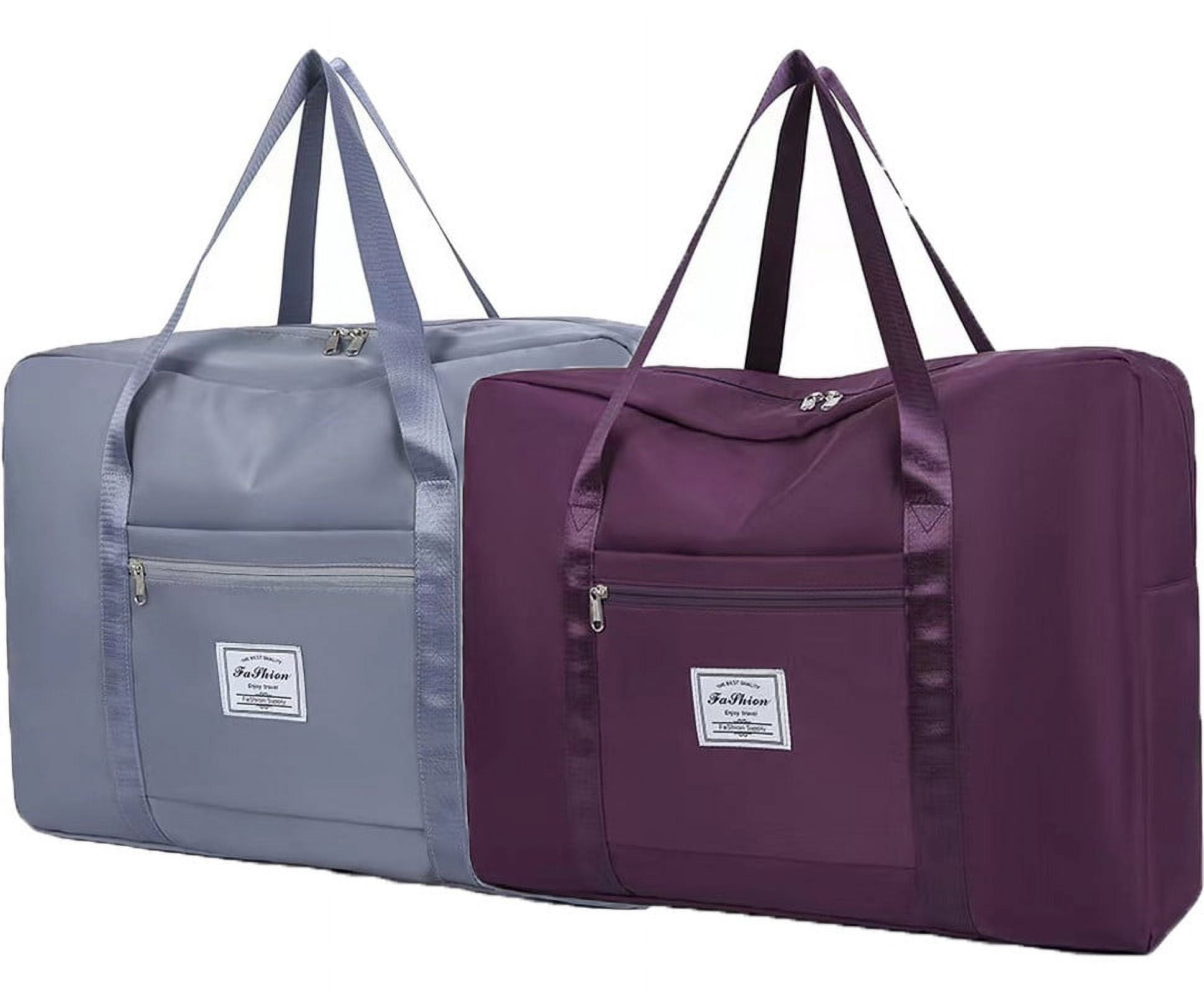 2 pack Large Capacity Travel Duffel Tote Bag，Waterproof Fold-able and ...