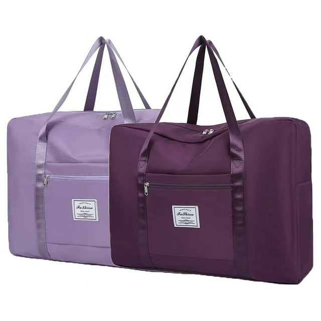 2 pack Large Capacity Travel Duffel Tote Bag，Waterproof Fold-able and ...