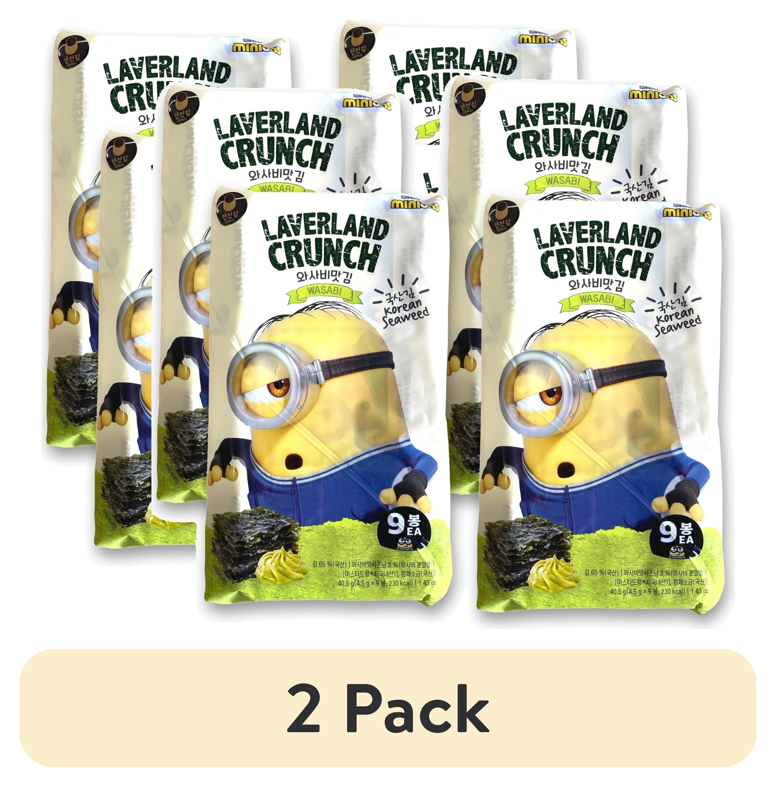 (2 pack) Laverland Crunch Seaweed Snacks | (Wasabi, 36 Count) - Walmart.com