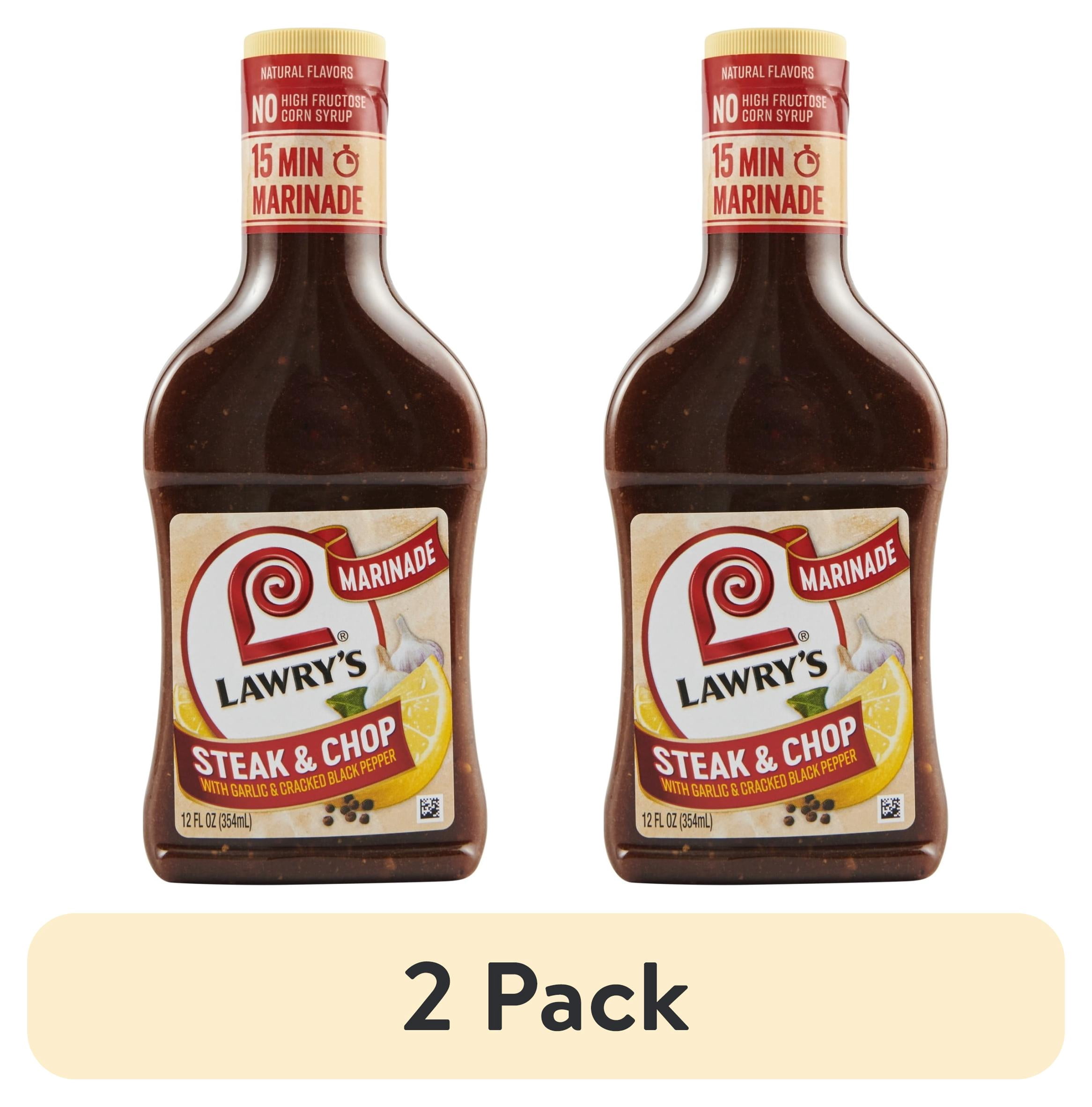 (2 pack) Lawry's Steak & Chop Marinade, 12 fl oz Bottle - Walmart.com