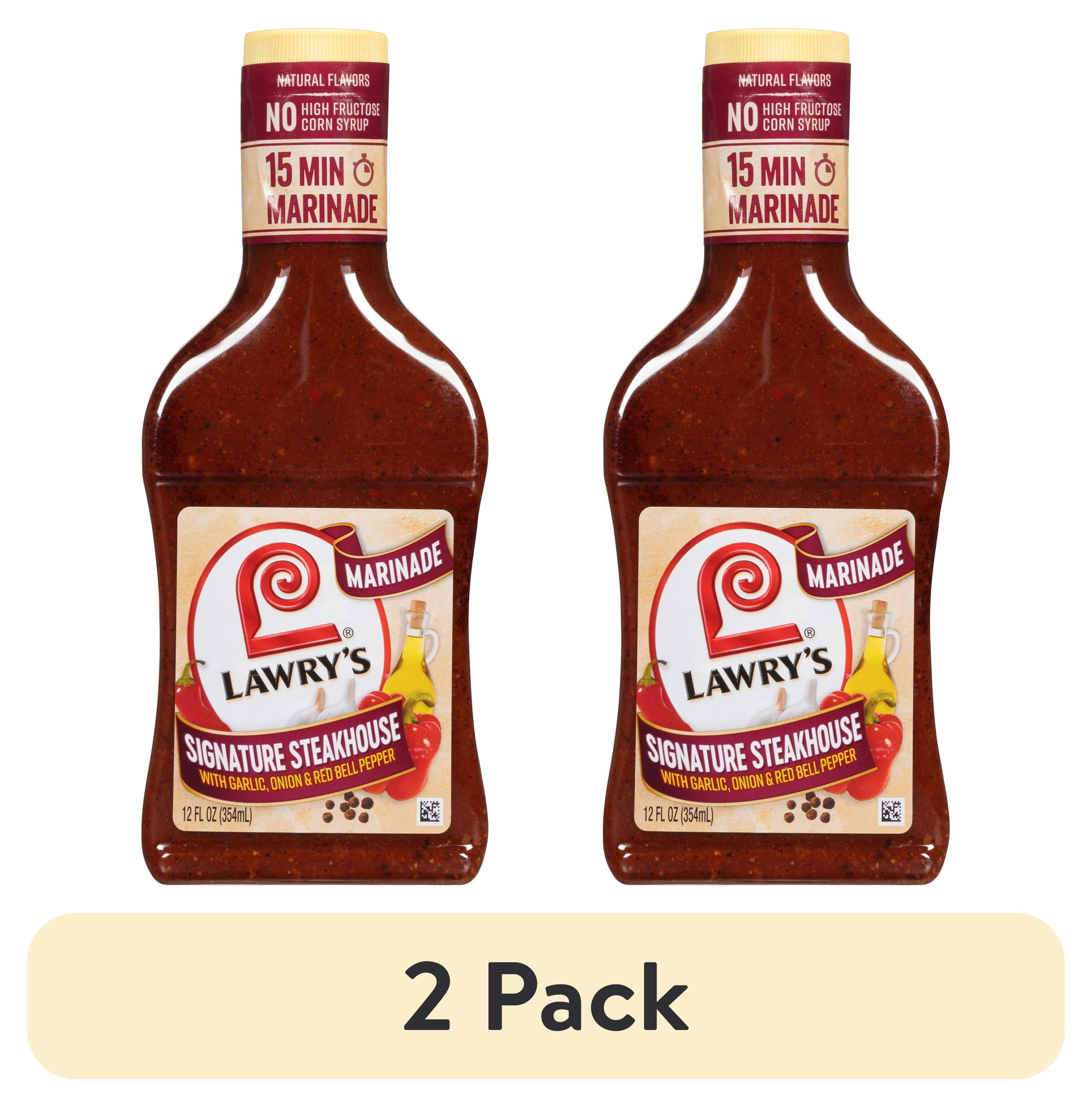 (2 pack) Lawry's Steakhouse Marinade, 12 fl oz Bottle - Walmart.com