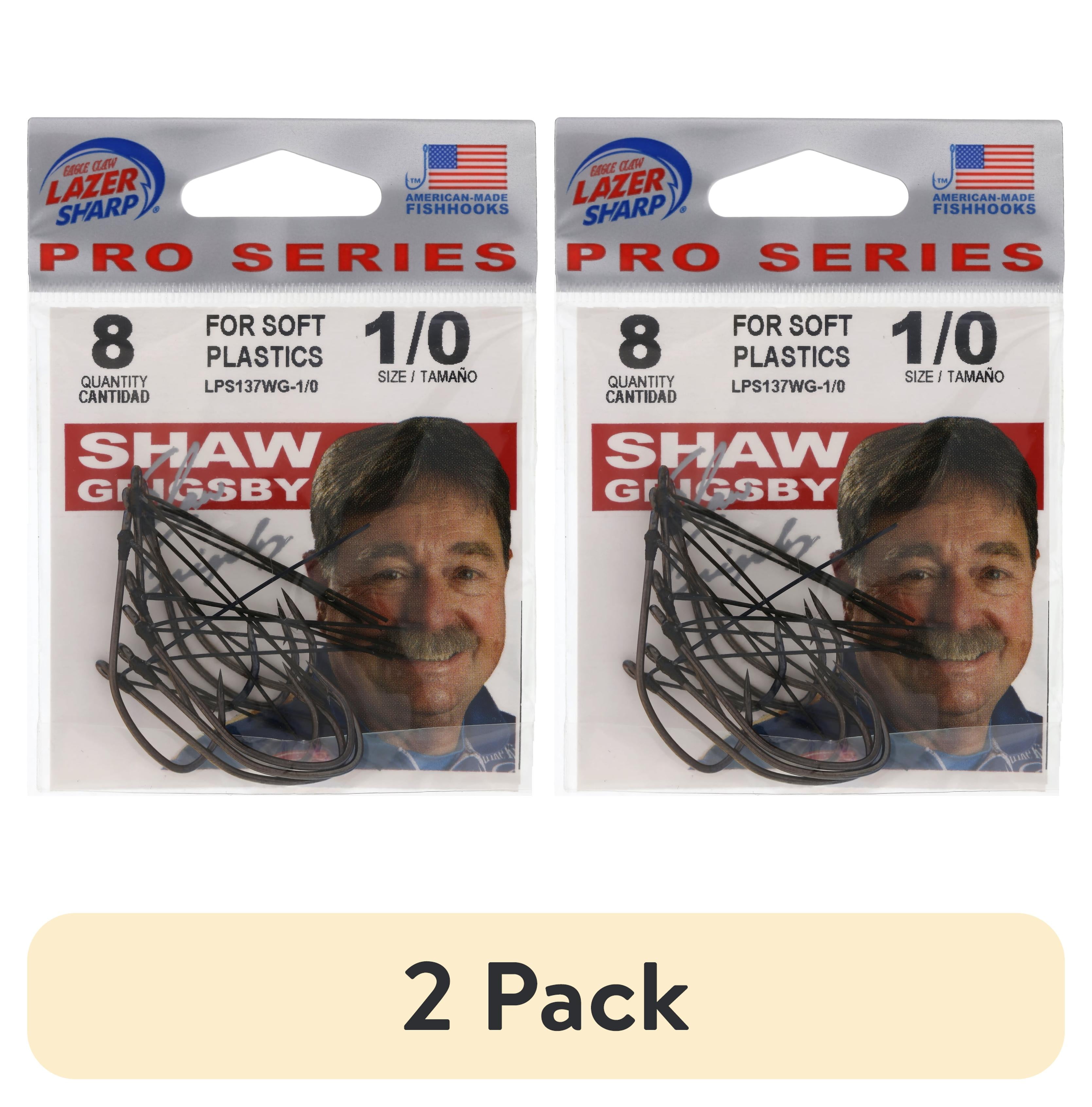 (2 pack) Lazer Sharp LPS137WG-1/0 Pro Series Weedless Finesse Hook ...