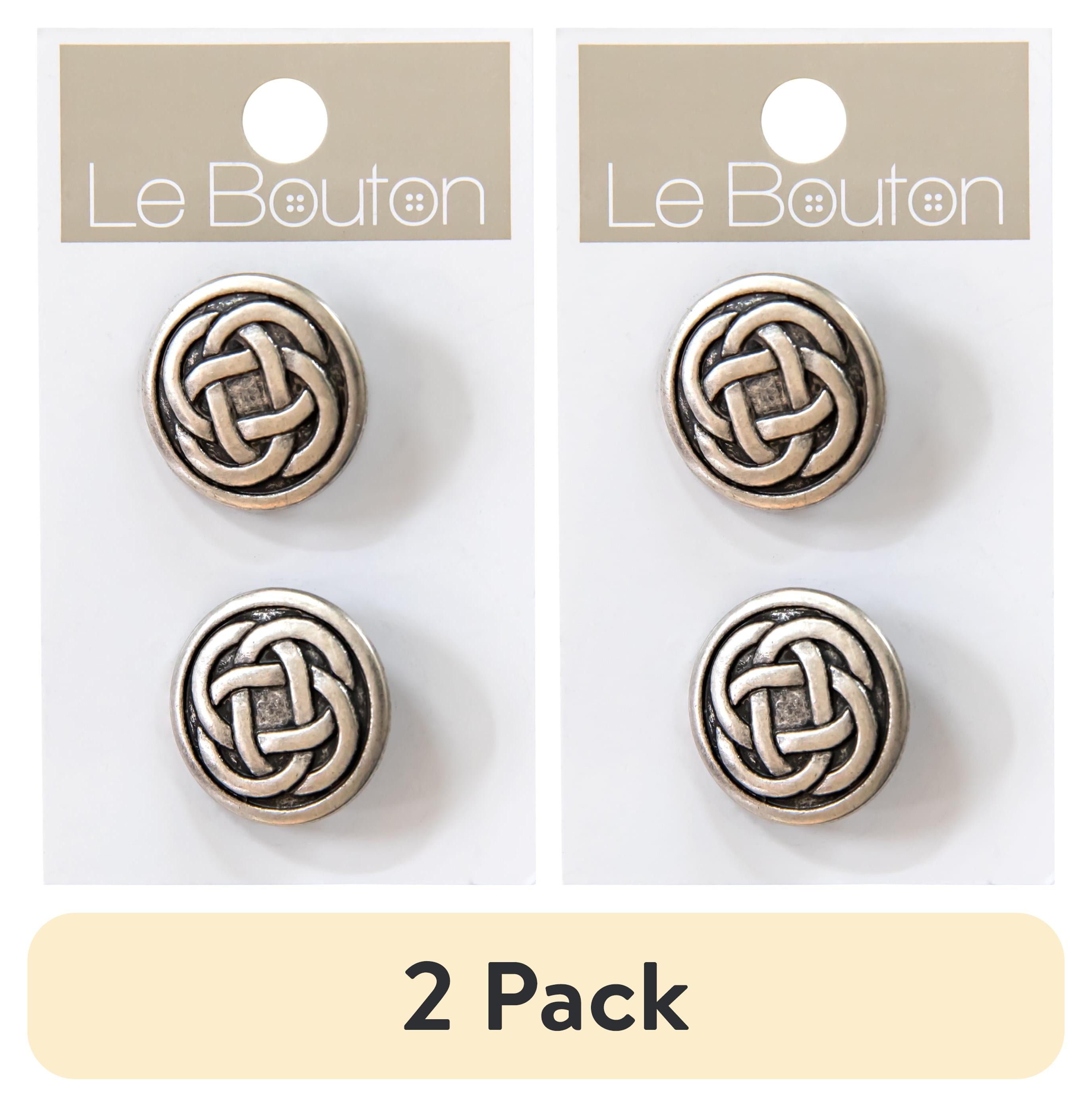 (2 pack) Le Bouton Antique Silver 1 1/2" Celtic Knot Shank Buttons, 2 ...