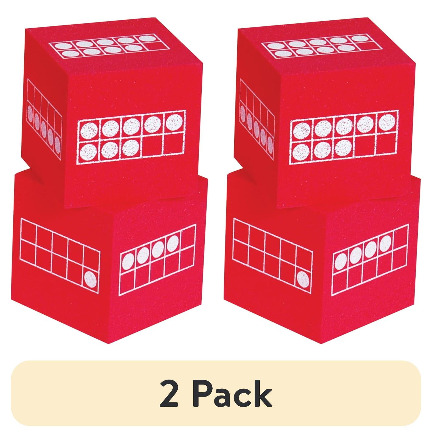 (2 pack) Learning Advantage Ten Frame Foam Dice - Set of 6 - Walmart.com