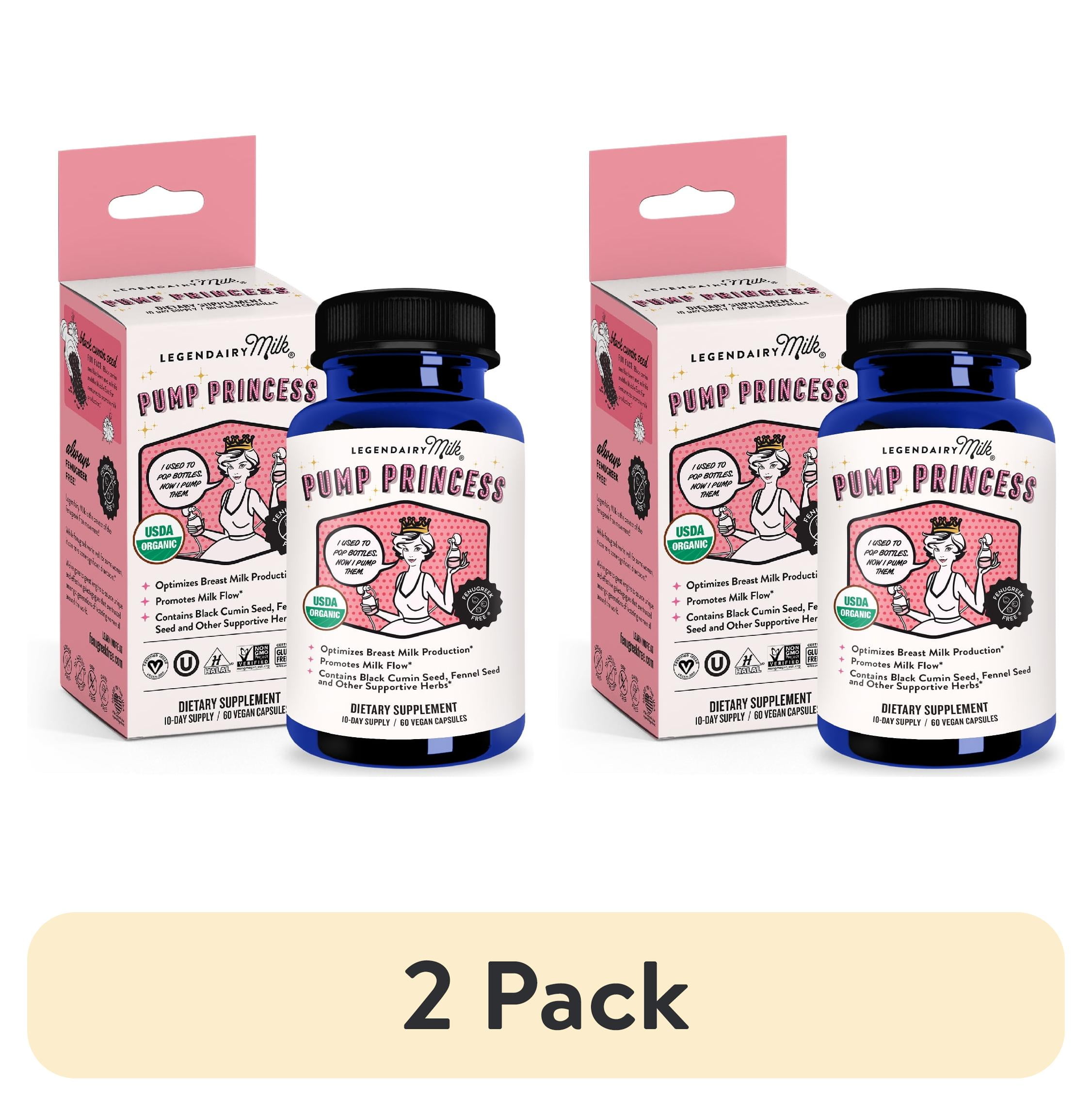 (2 pack) Legendairy Milk Pump Princess Lactation Supplement for Adults ...