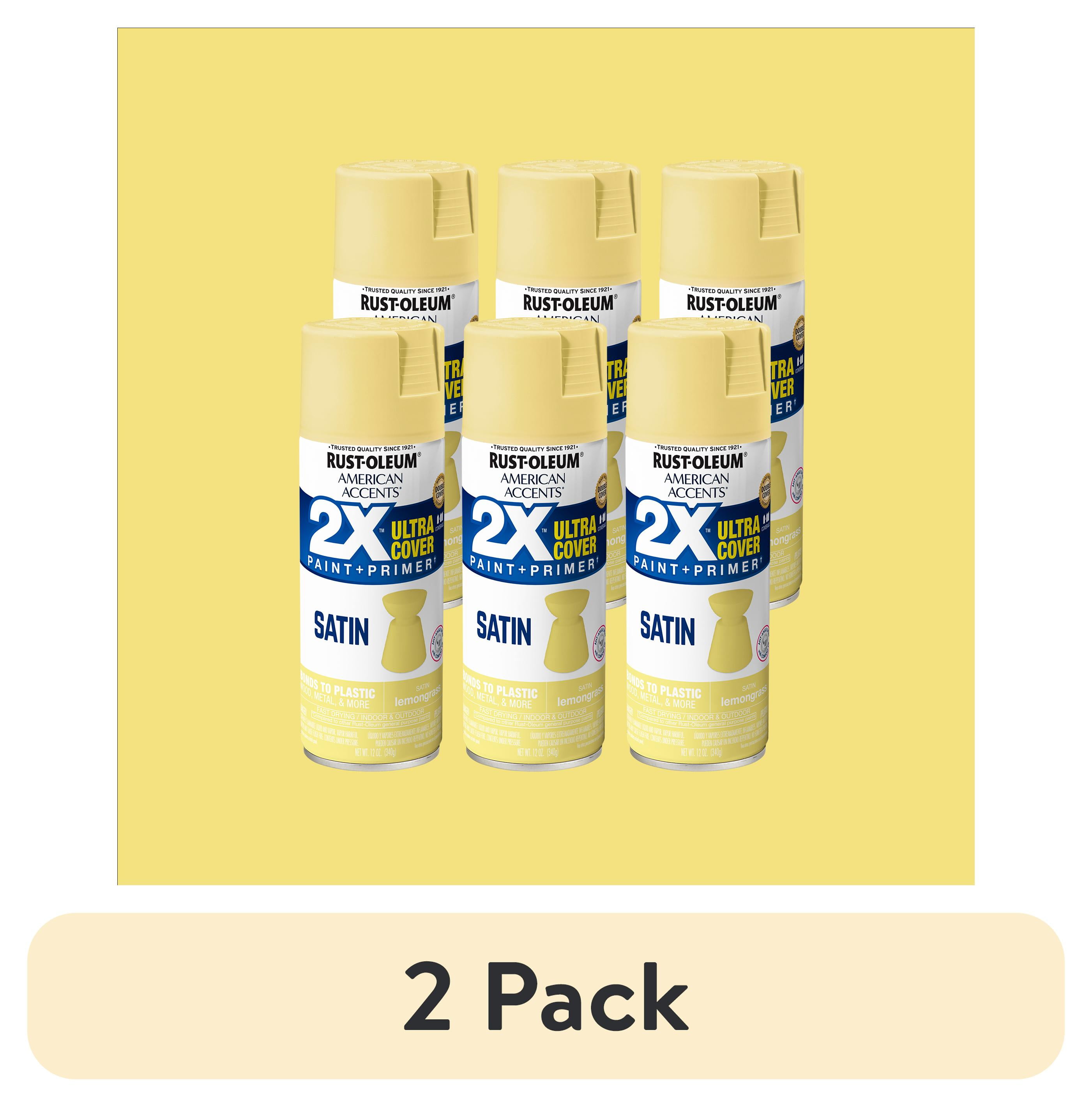(2 pack) 6 Pack, Lemongrass, Rust-Oleum American Accents 2X Ultra Satin ...