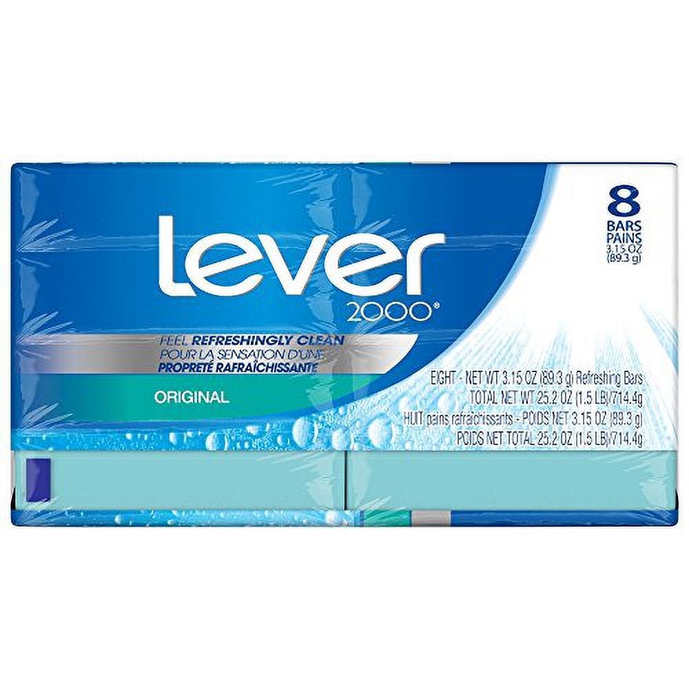 (2 pack) Lever 2000 original bar, 3.15 oz Bars (Pack of 8) - Walmart.com