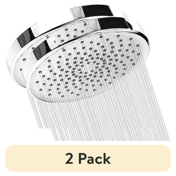 (2 pack) Liba 6" High Pressure Shower Head – Brass Ball Joint, Plated ...