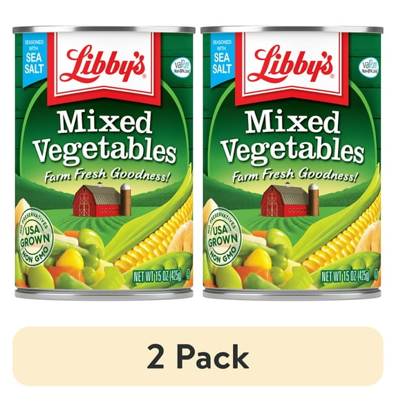 (2 pack) Libby's Canned Mixed Vegetables, 15 oz - Walmart.com