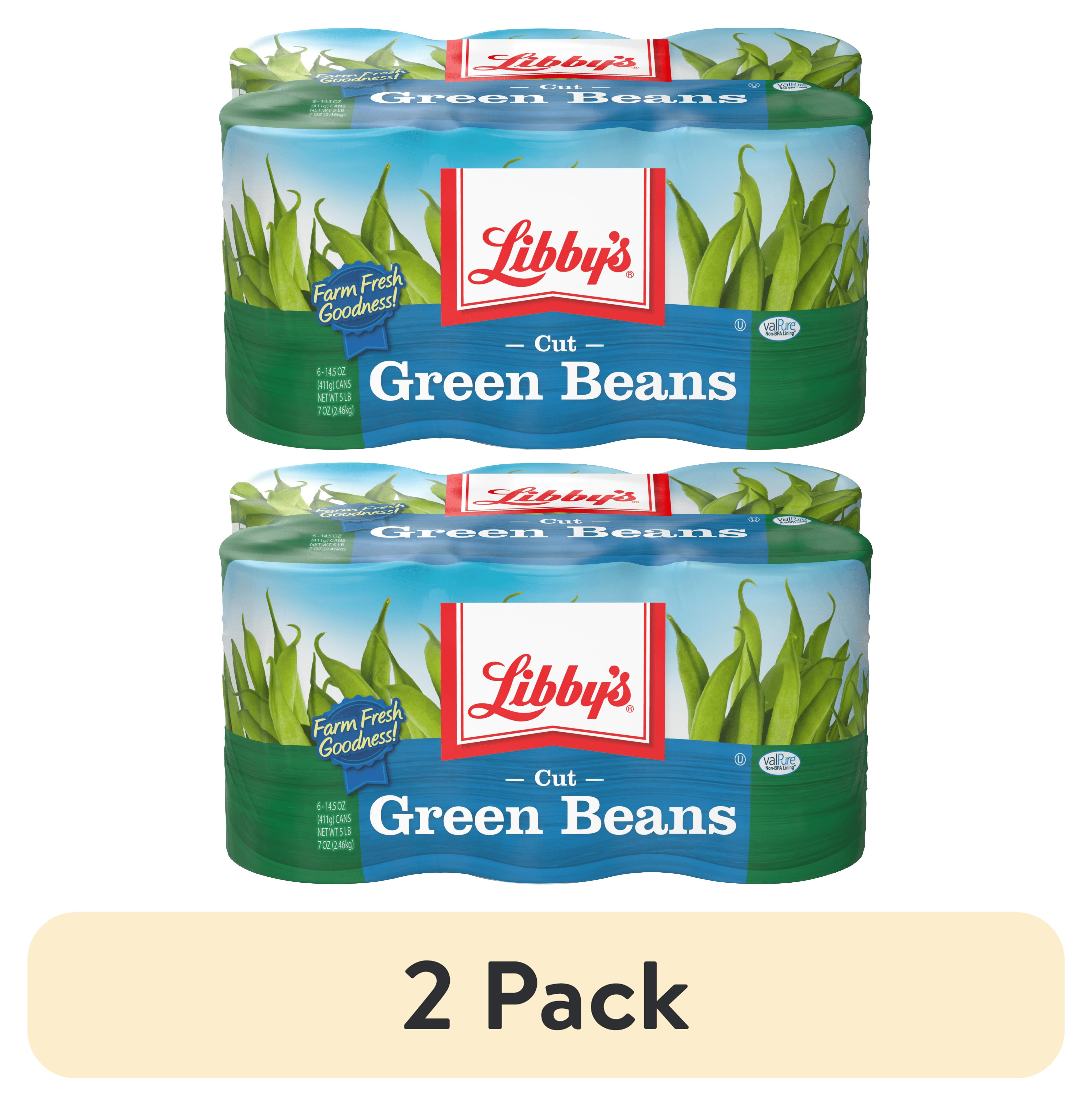 (2 pack) Libby's Cut Green Beans, 14.5 Oz, 6 Cans - Walmart.com