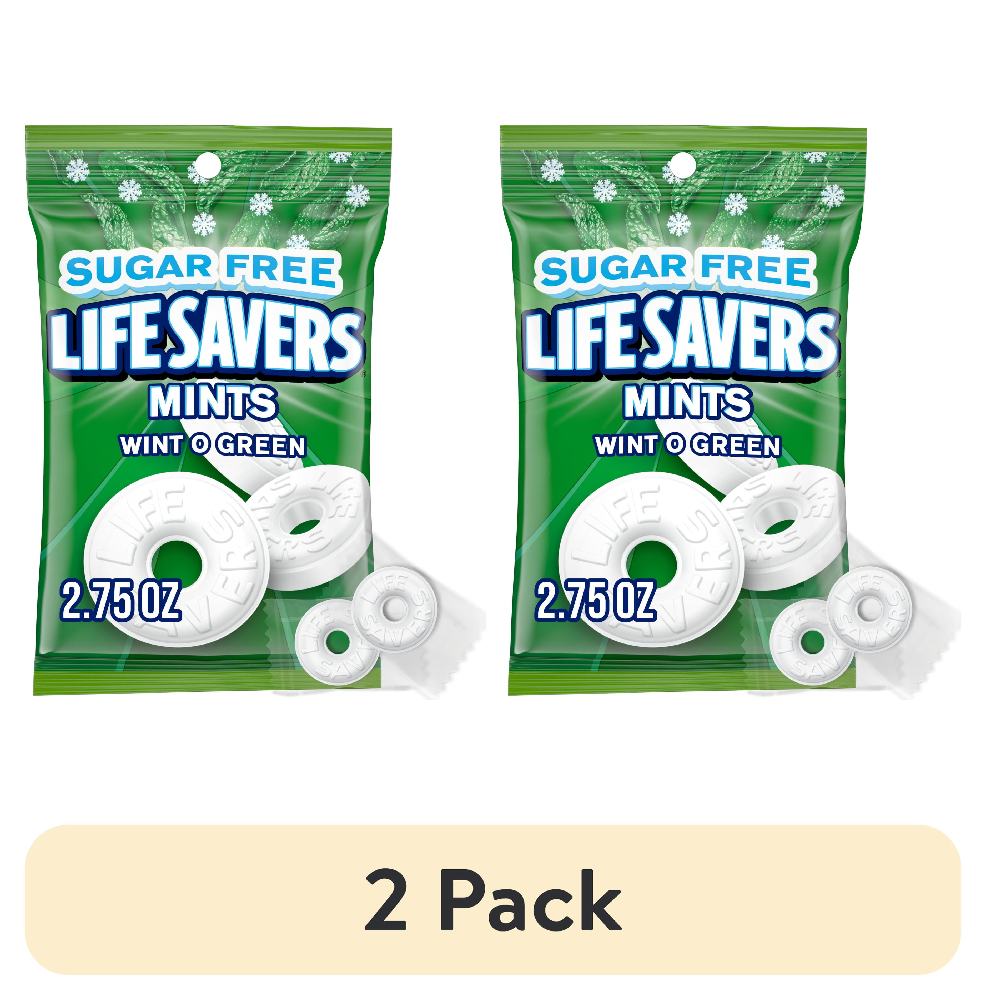 (2 pack) Life Savers Wint-O-Green Sugar Free Breath Mints Hard Candy ...
