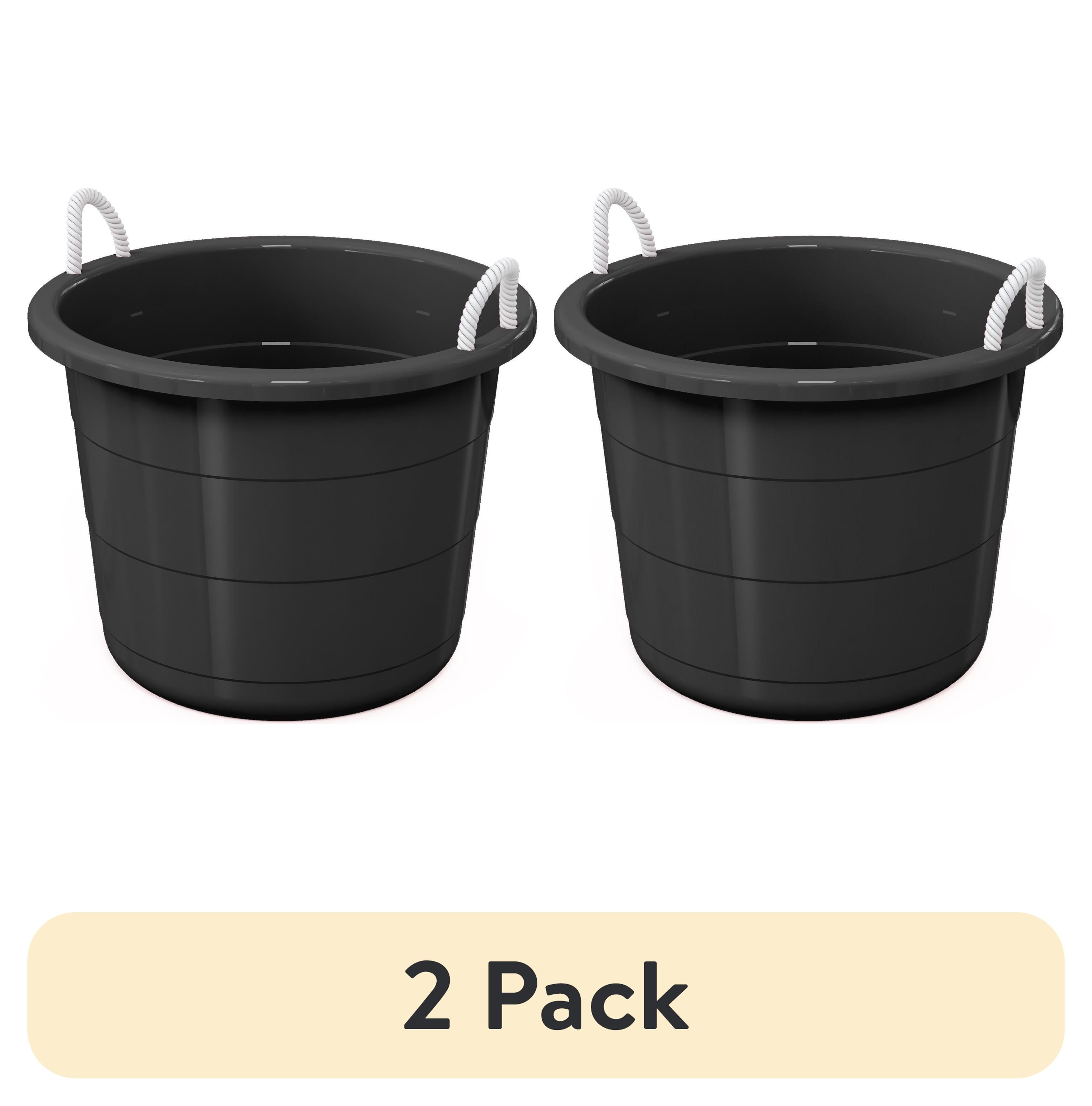 (2 pack) Life Story Flexible 17-Gallon Plastic Storage Tub with Rope ...