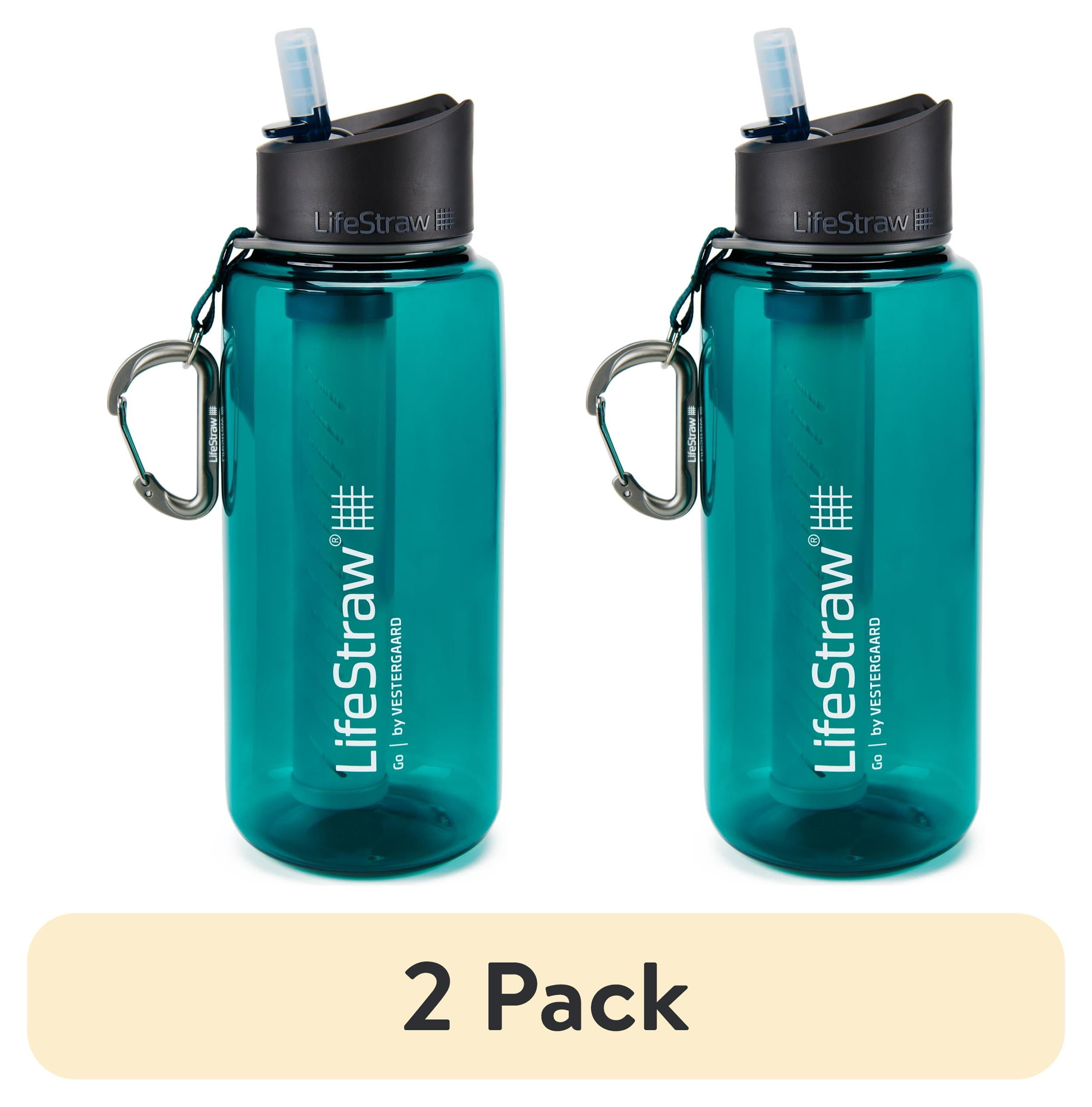 (2 pack) LifeStraw Go 1L Water Filter Bottle - Walmart.com
