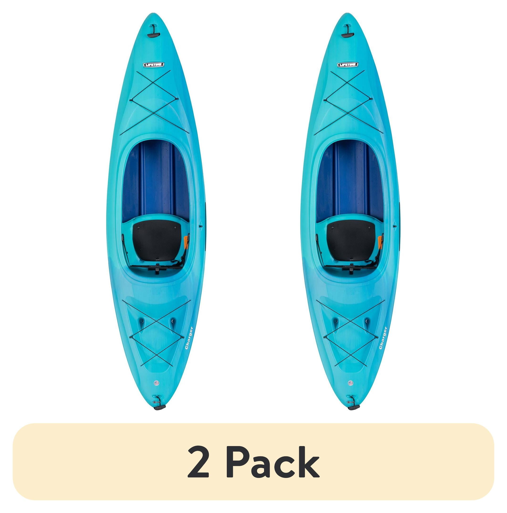 (2 pack) Lifetime Charger 10 ft Sit-Inside Kayak with Paddle, Bahama ...
