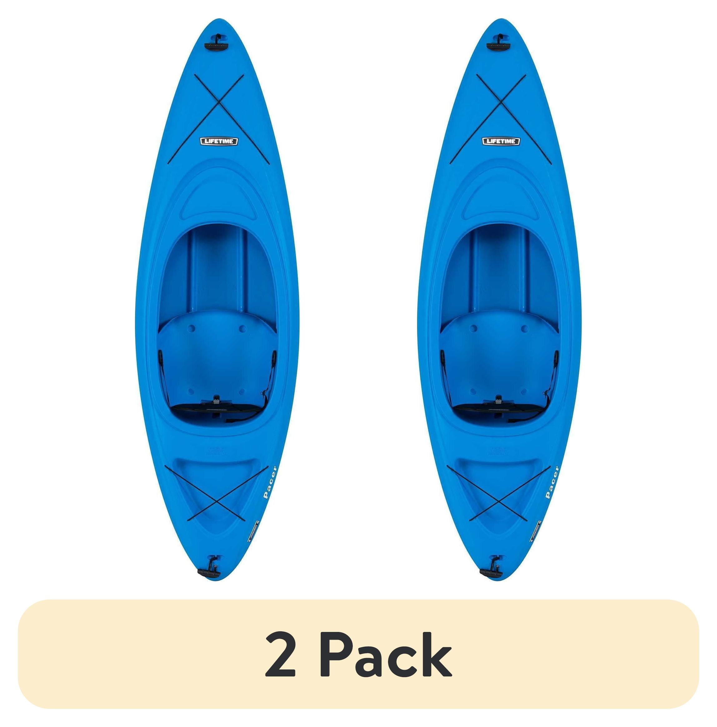 (2 pack) Lifetime Pacer 80 Kayak (Paddle Included) - Dragonfly Blue ...