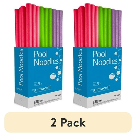 (2 pack) Lightweight Unisex Pool Noodle, Armacell Foam, Multicolor ...