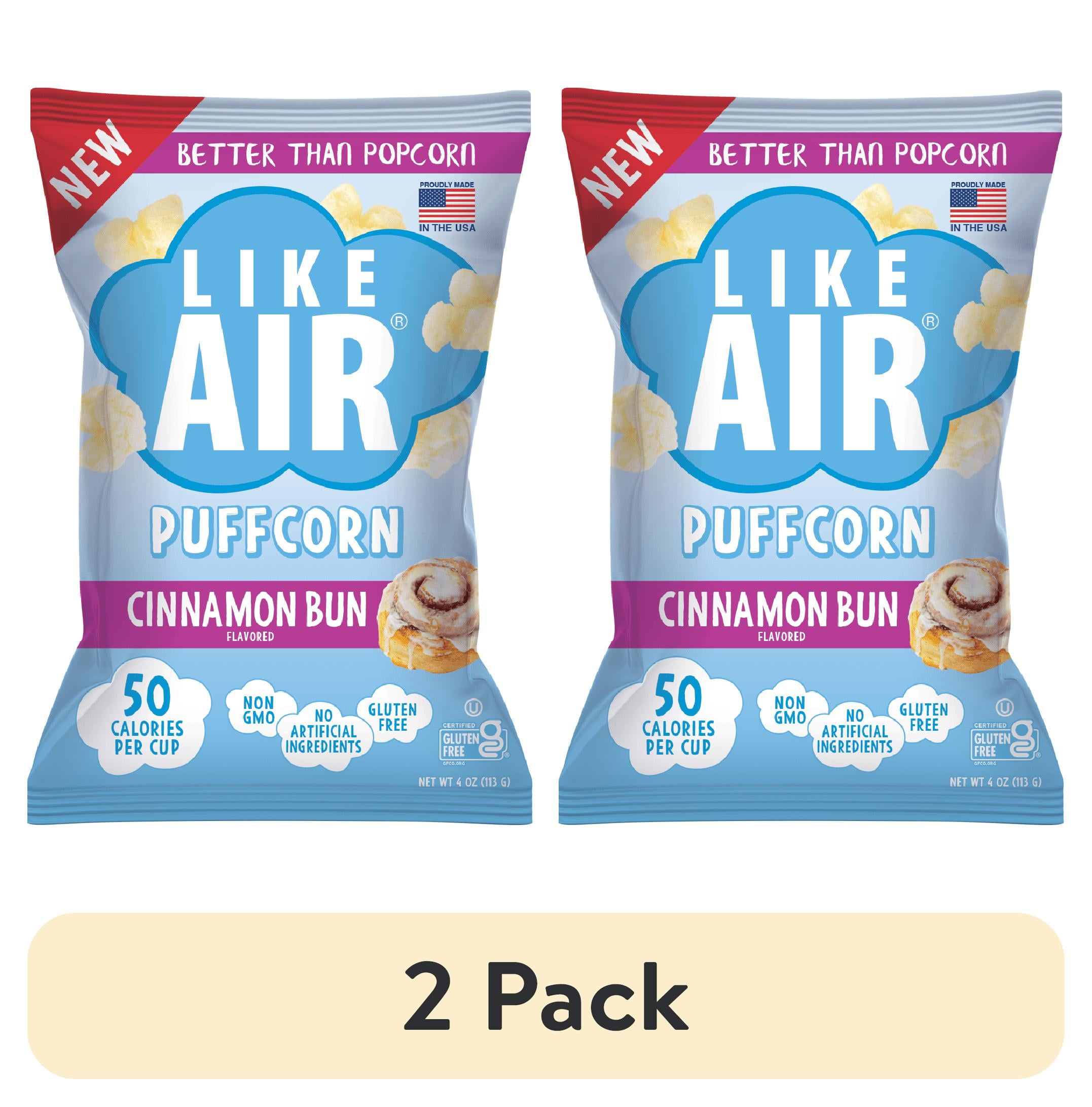 (2 pack) Like Air Puffcorn Cinnamon Bun Flavor Gluten-Free 4oz Bag ...