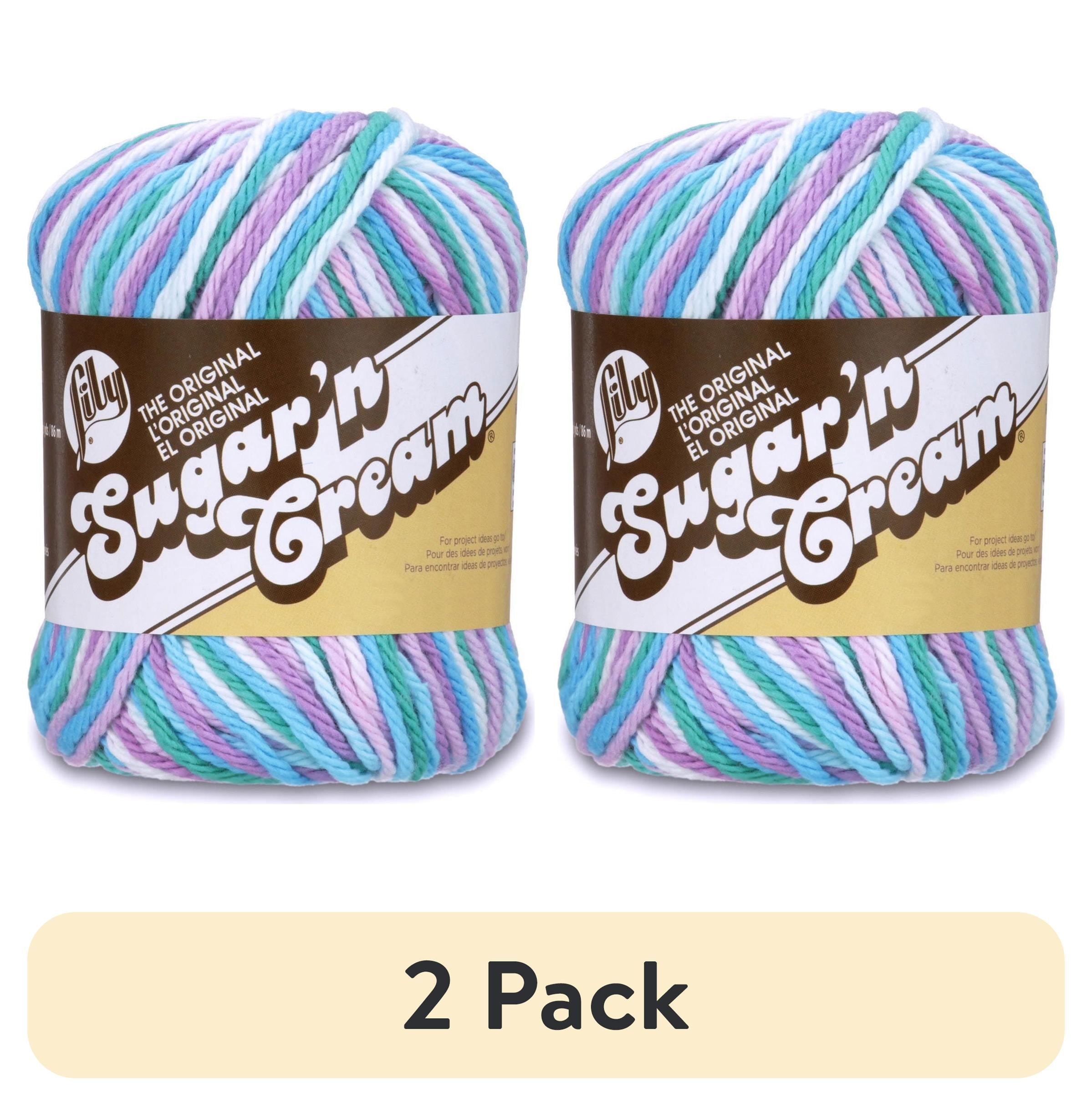 (2 pack) Lily Sugar'n Cream The Original Ombre 4 Medium Cotton Yarn ...
