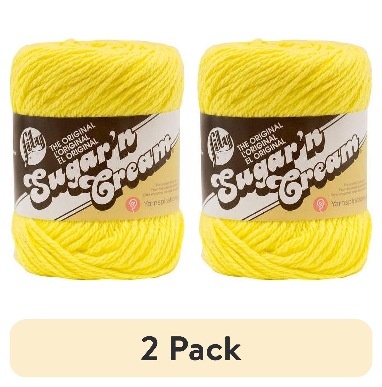 (2 pack) Lily Sugar'n Cream The Original Yarn, Sunshine, 2.5oz(71g ...