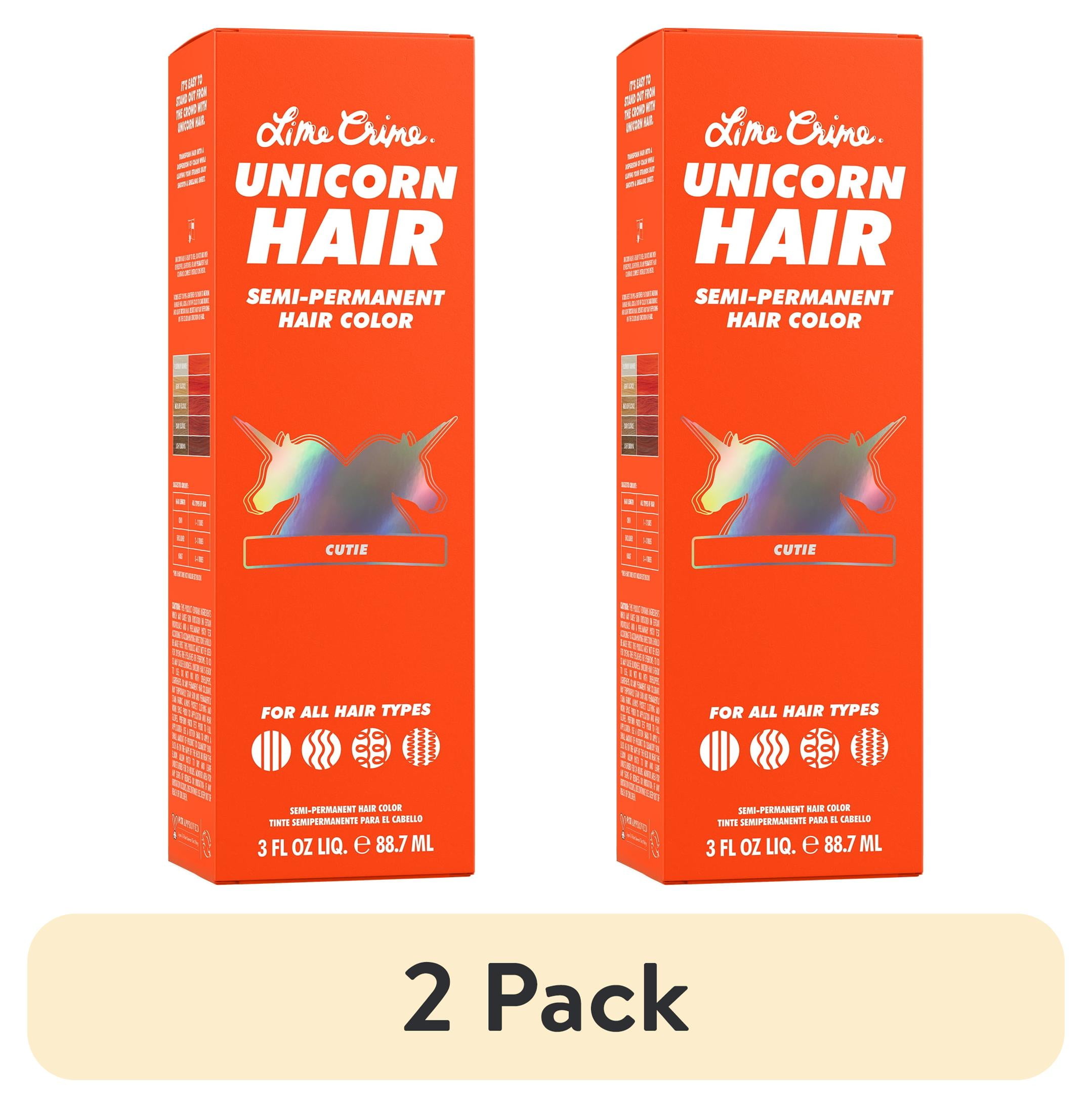 (2 pack) Lime Crime Unicorn Hair, Semi-Permanent Hair Color, Vegan ...