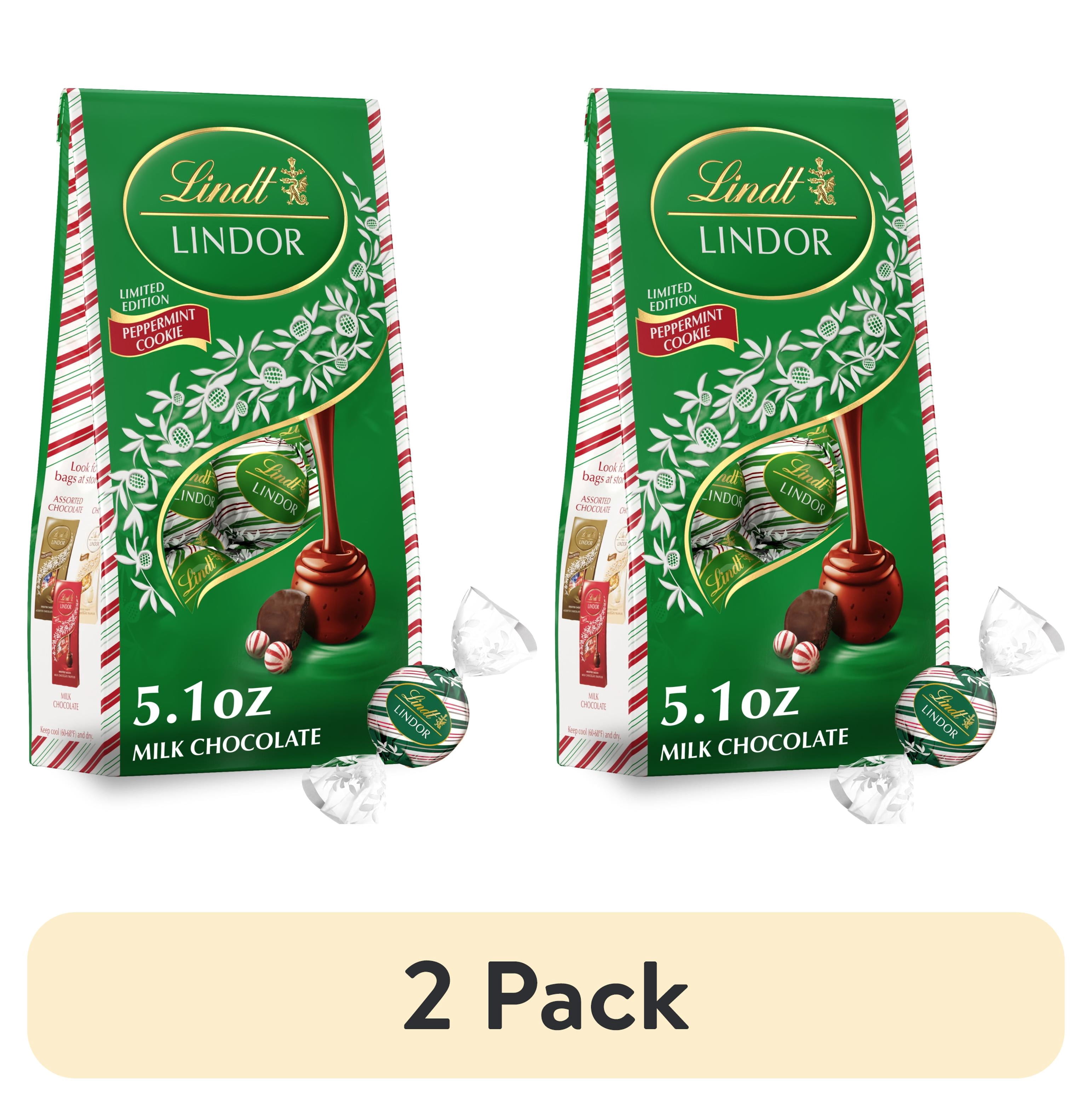 (2 pack) Lindt LINDOR Milk Chocolate Peppermint Cookie Christmas ...