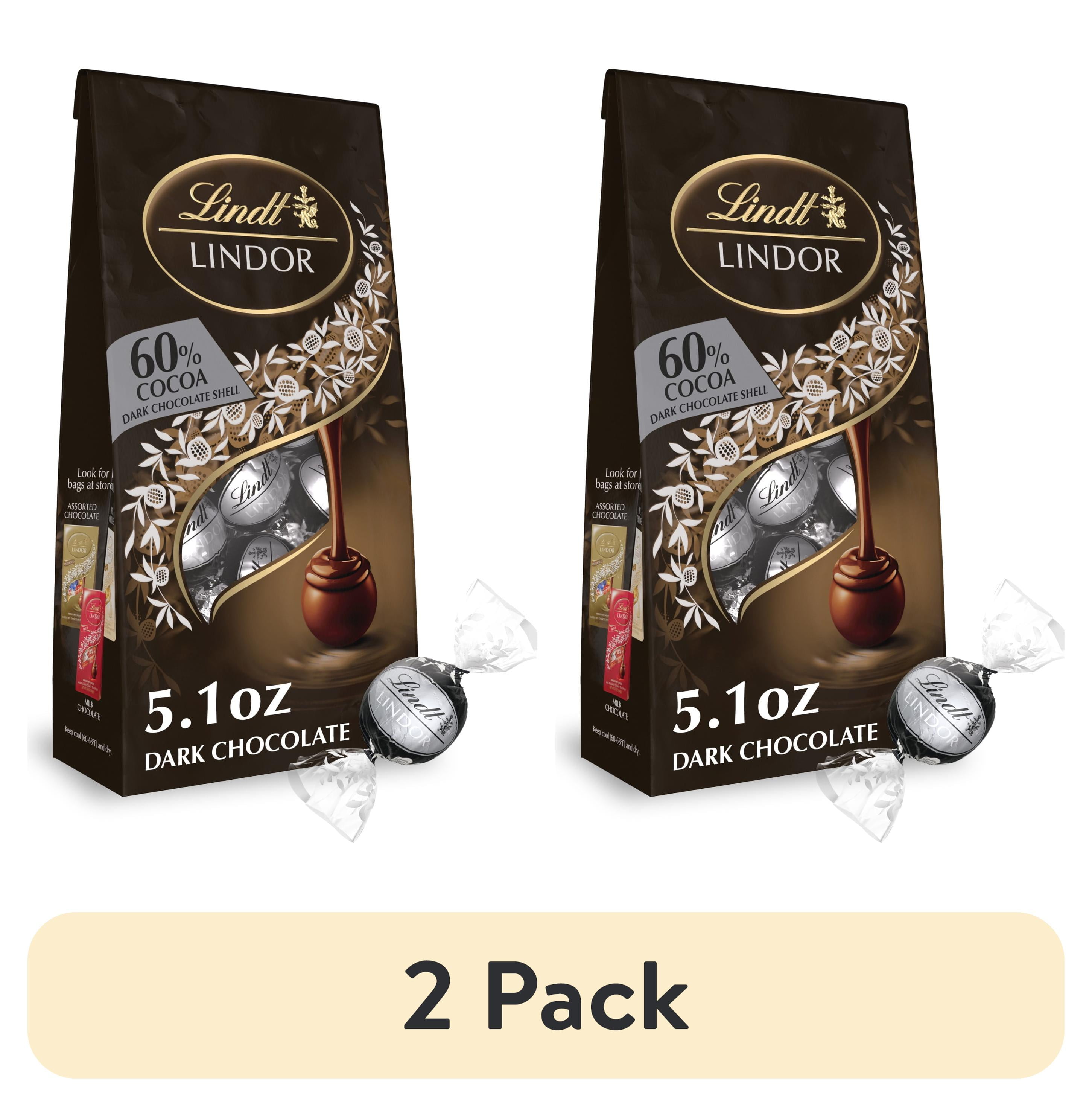 (2 pack) Lindt Lindor 60% Extra Dark Chocolate Candy Truffles, 5.1 oz ...