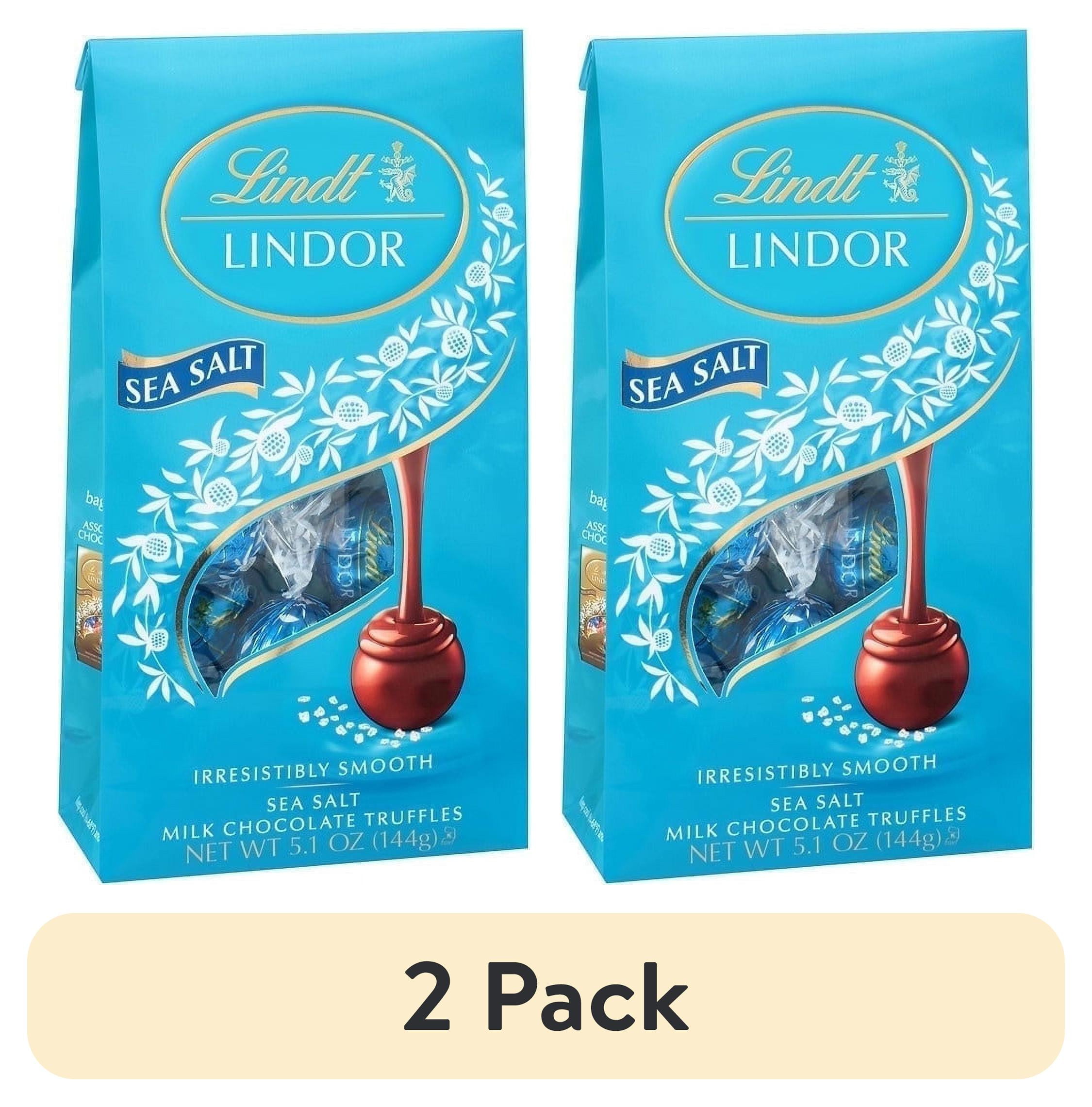 (2 pack) Lindt Lindor Sea Salt Truffles Bag 5.1oz - Walmart.com