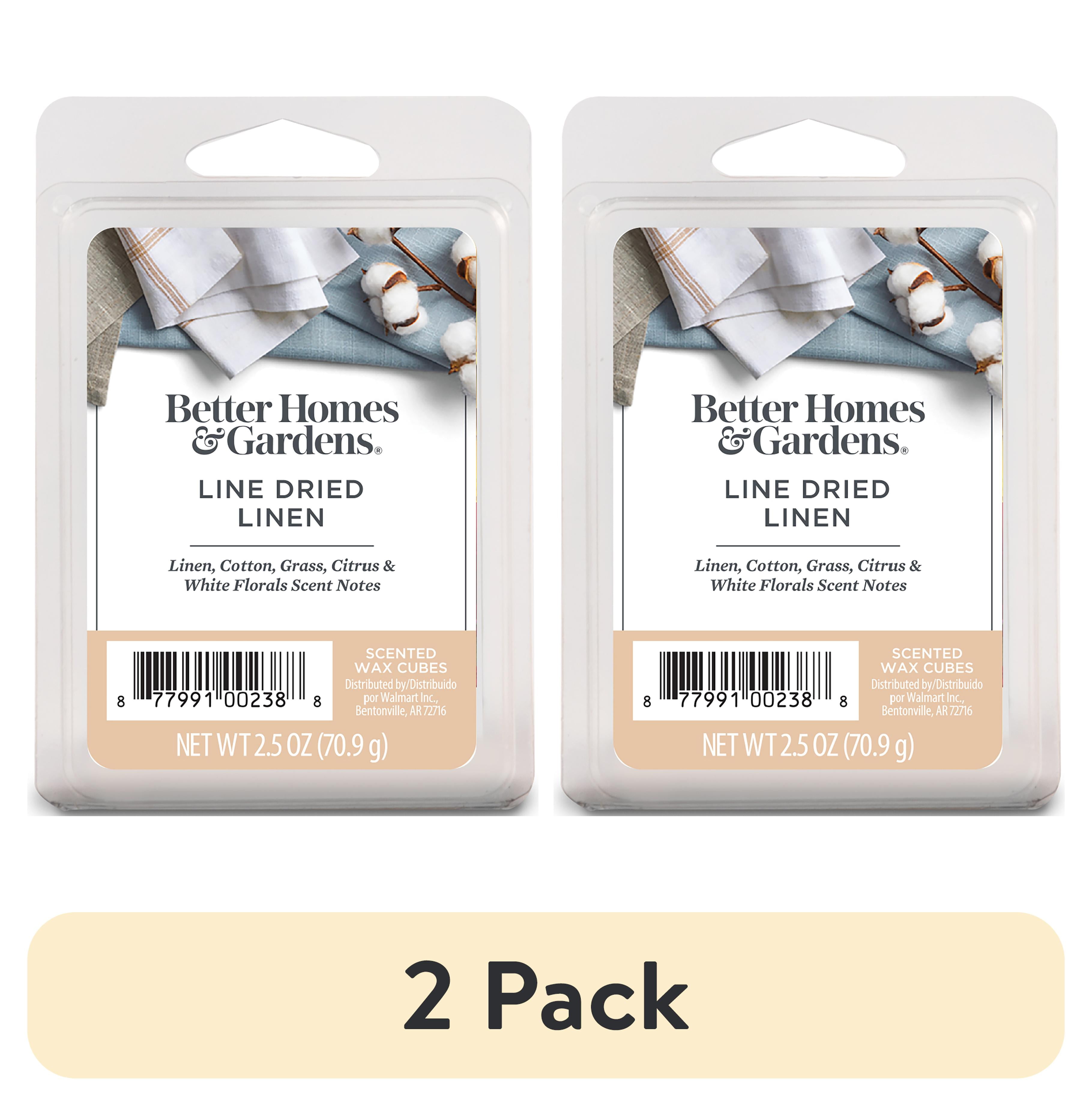 (2 pack) Line-Dried Linen Scented Wax Melts, Better Homes & Gardens, 2. ...