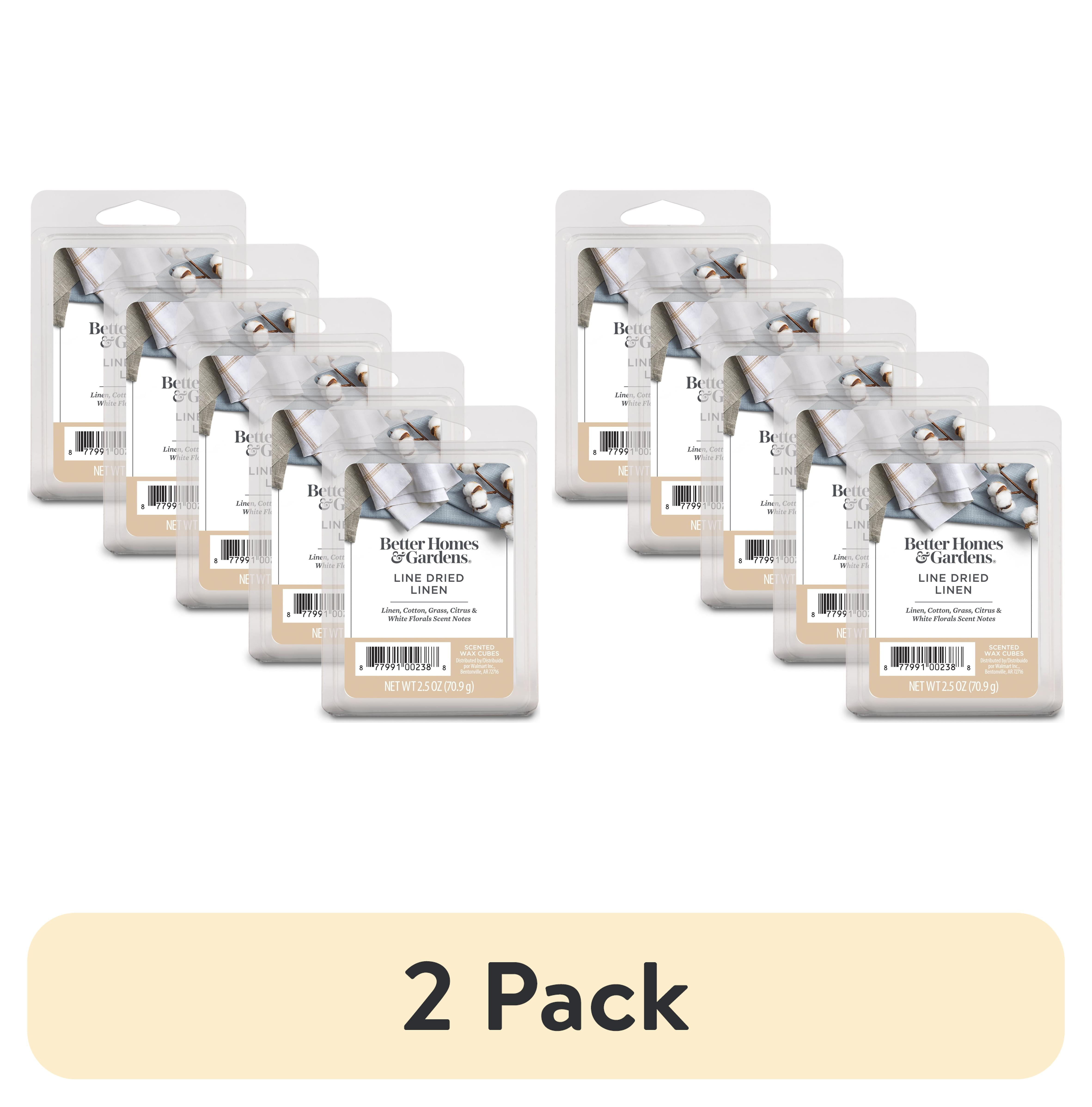 (2 pack) Line Dried Linen Scented Wax Melts, Better Homes & Gardens, 2. ...