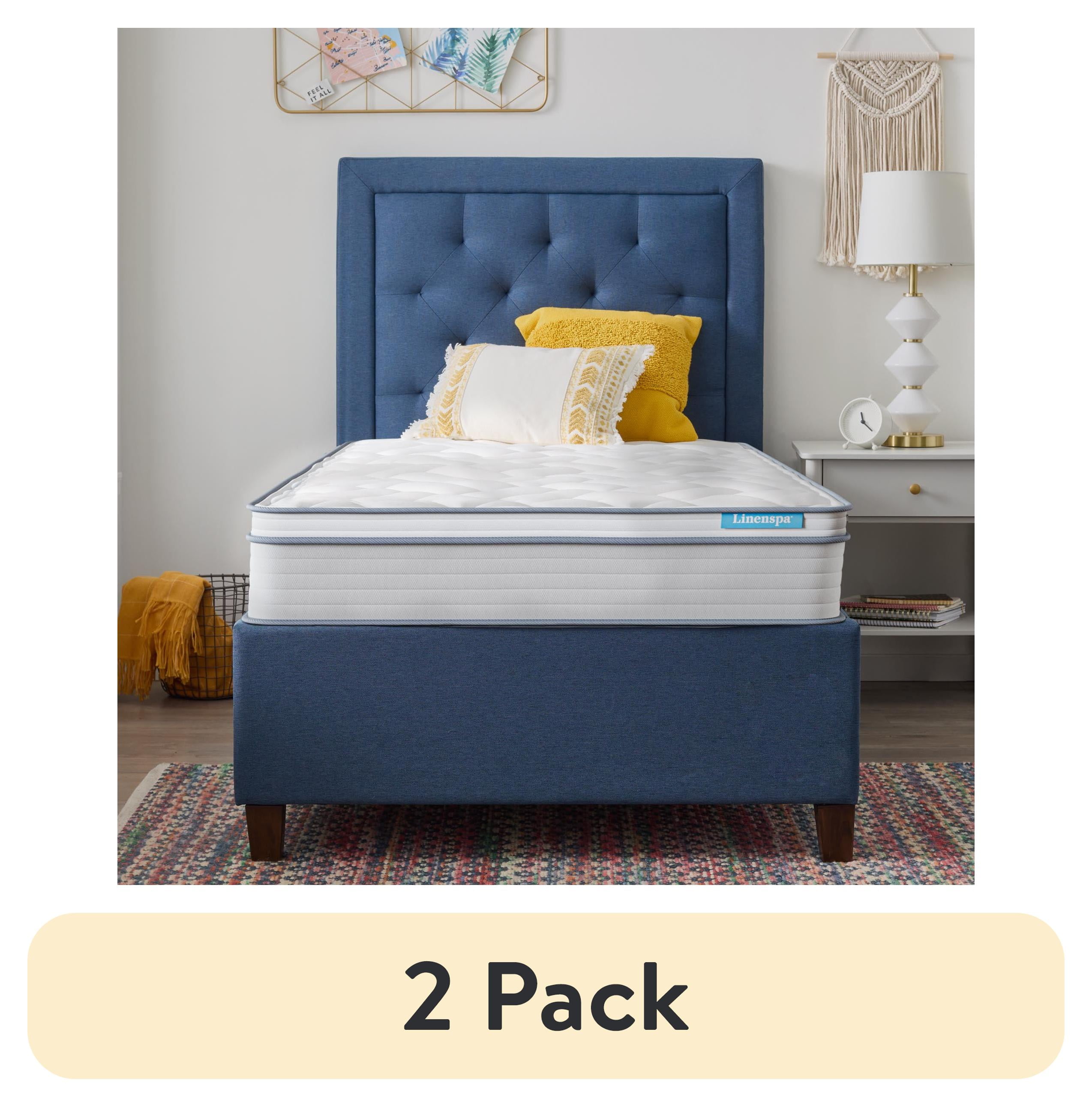 (2 pack) Linenspa Dreamer 8" Hybrid Mattress, Queen - Walmart.com