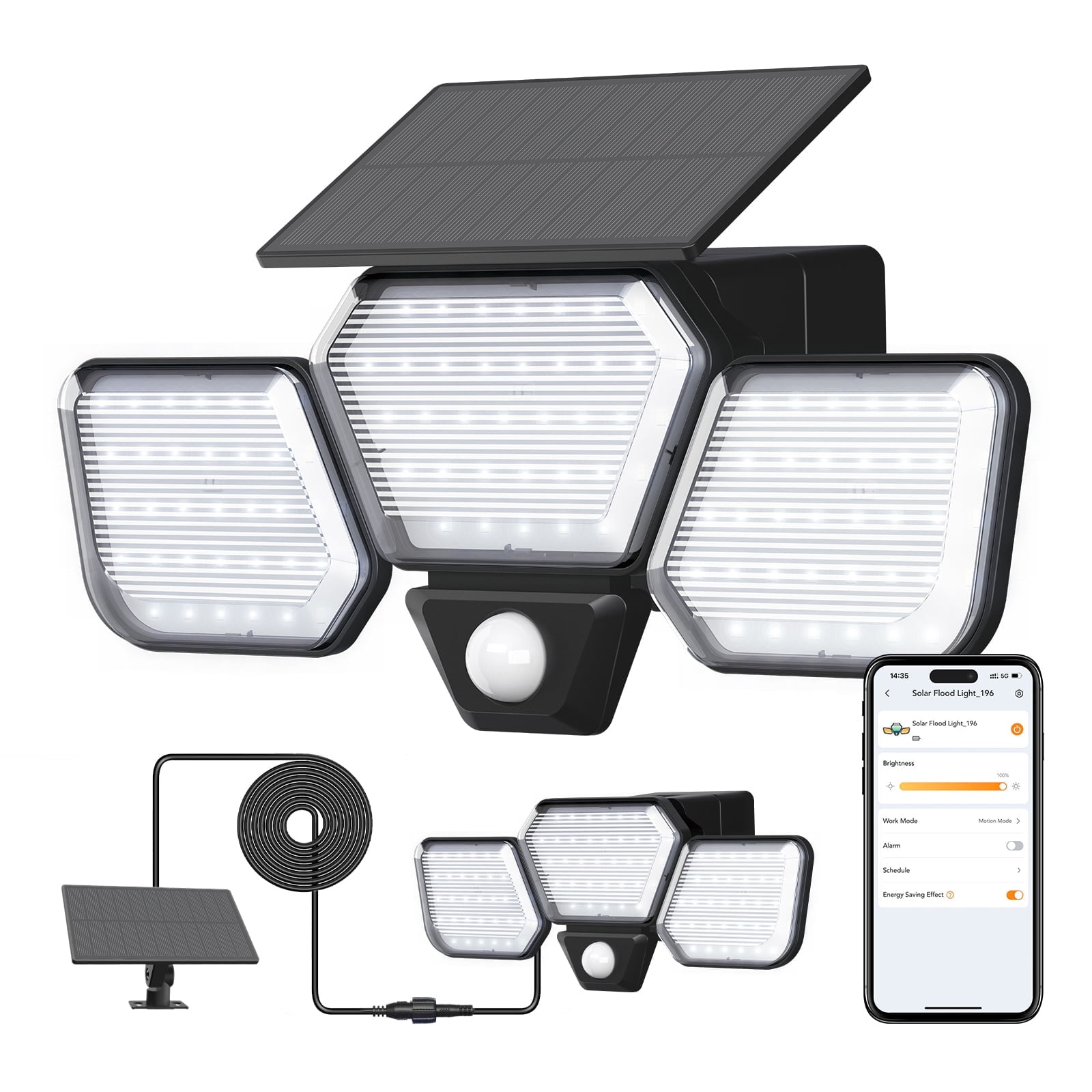 (2 pack) Linkind Solar Light Outdoor, LED Motion Sensor Security Light ...