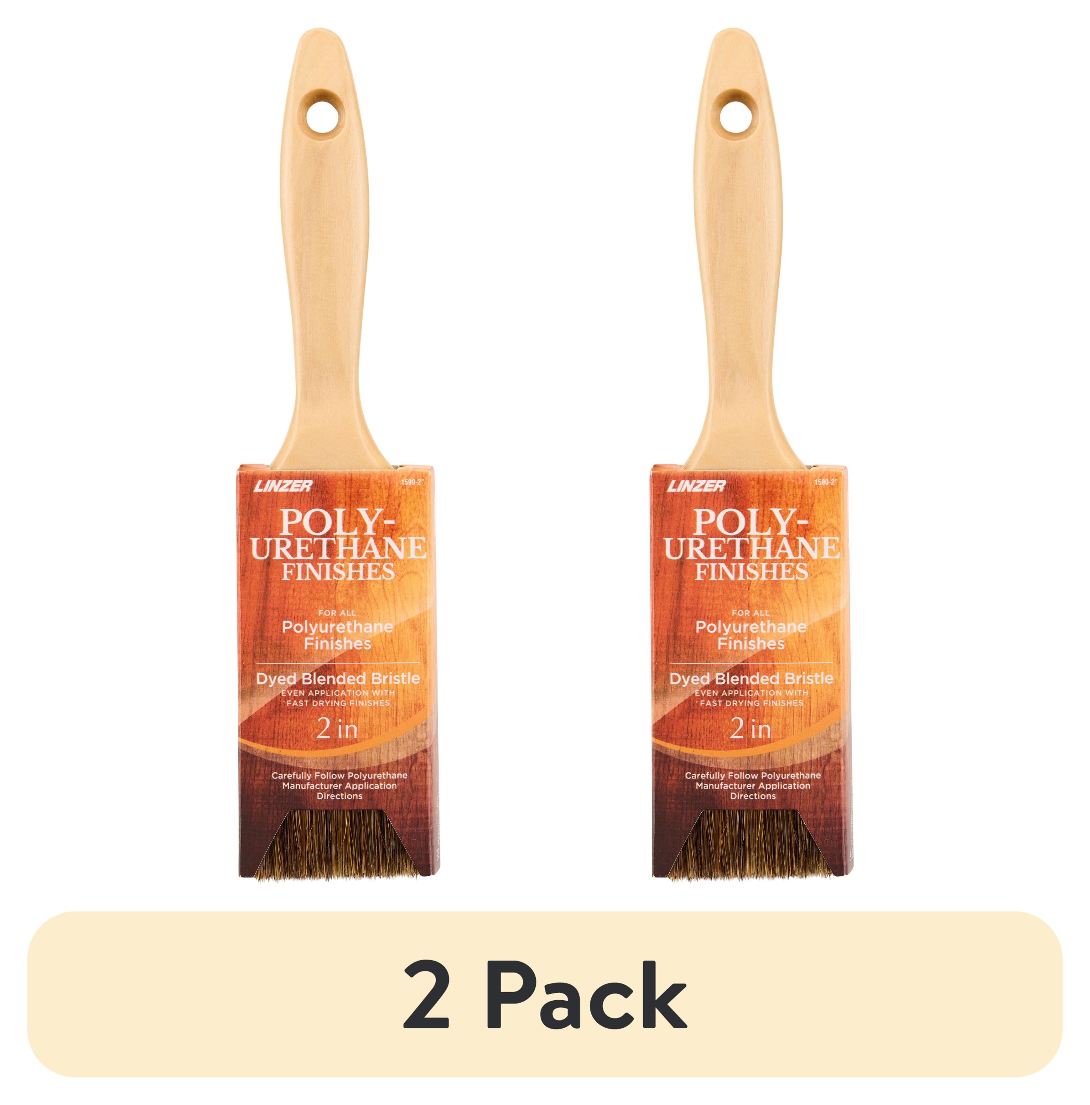 (2 pack) Linzer 2" Polyurethane Finishes Flat Paint Brush; Ultra-Smooth ...