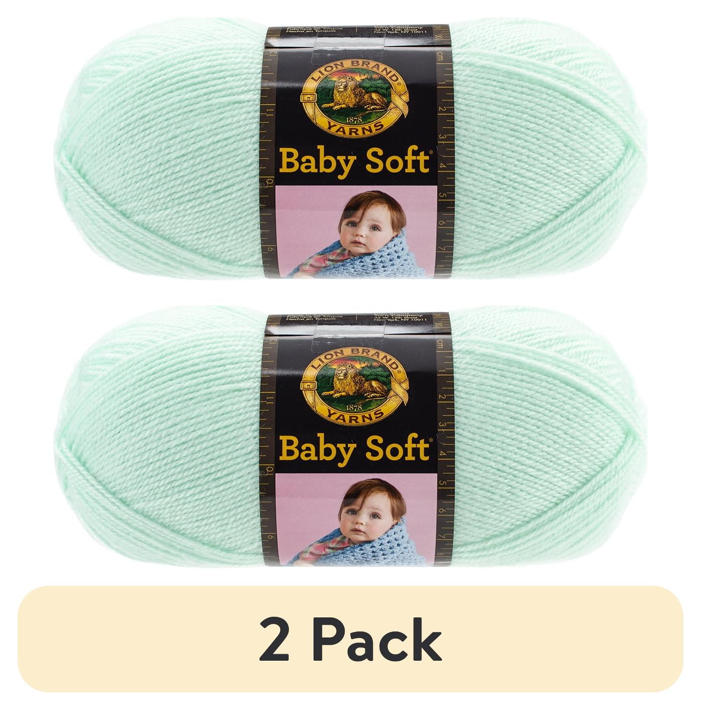 (2 pack) Lion Brand Baby Soft Yarn-Mint - Walmart.com