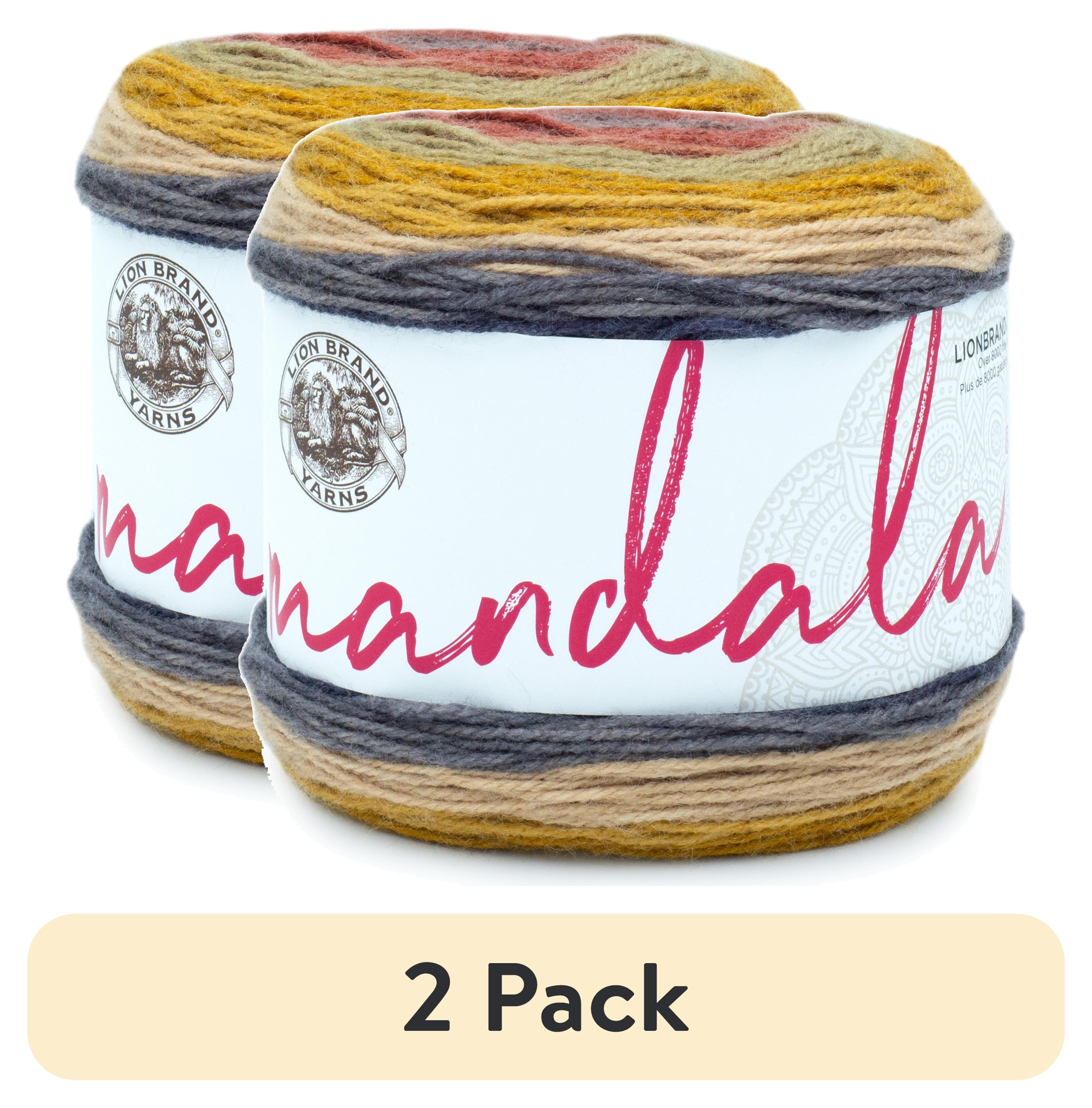 (2 pack) Lion Brand Yarn Mandala Centaur Self-Striping Light Acrylic ...