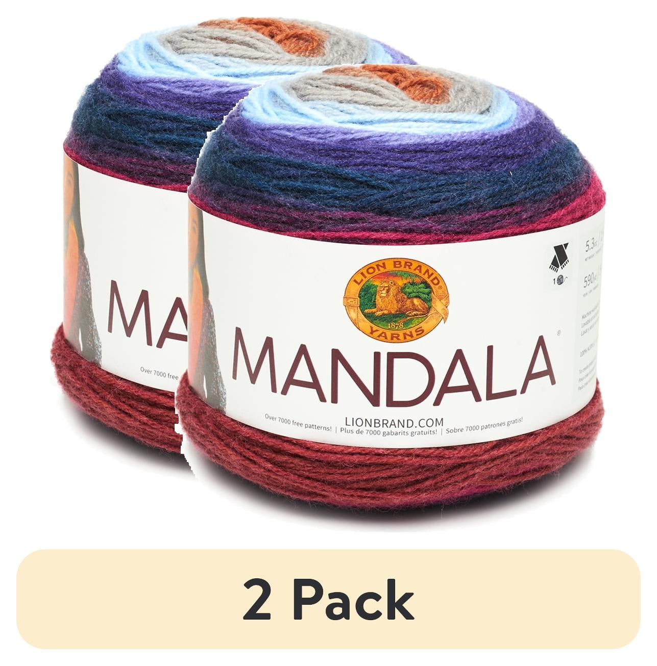 (2 pack) Lion Brand Mandala Light Acrylic Griffin Yarn, 590 yd ...